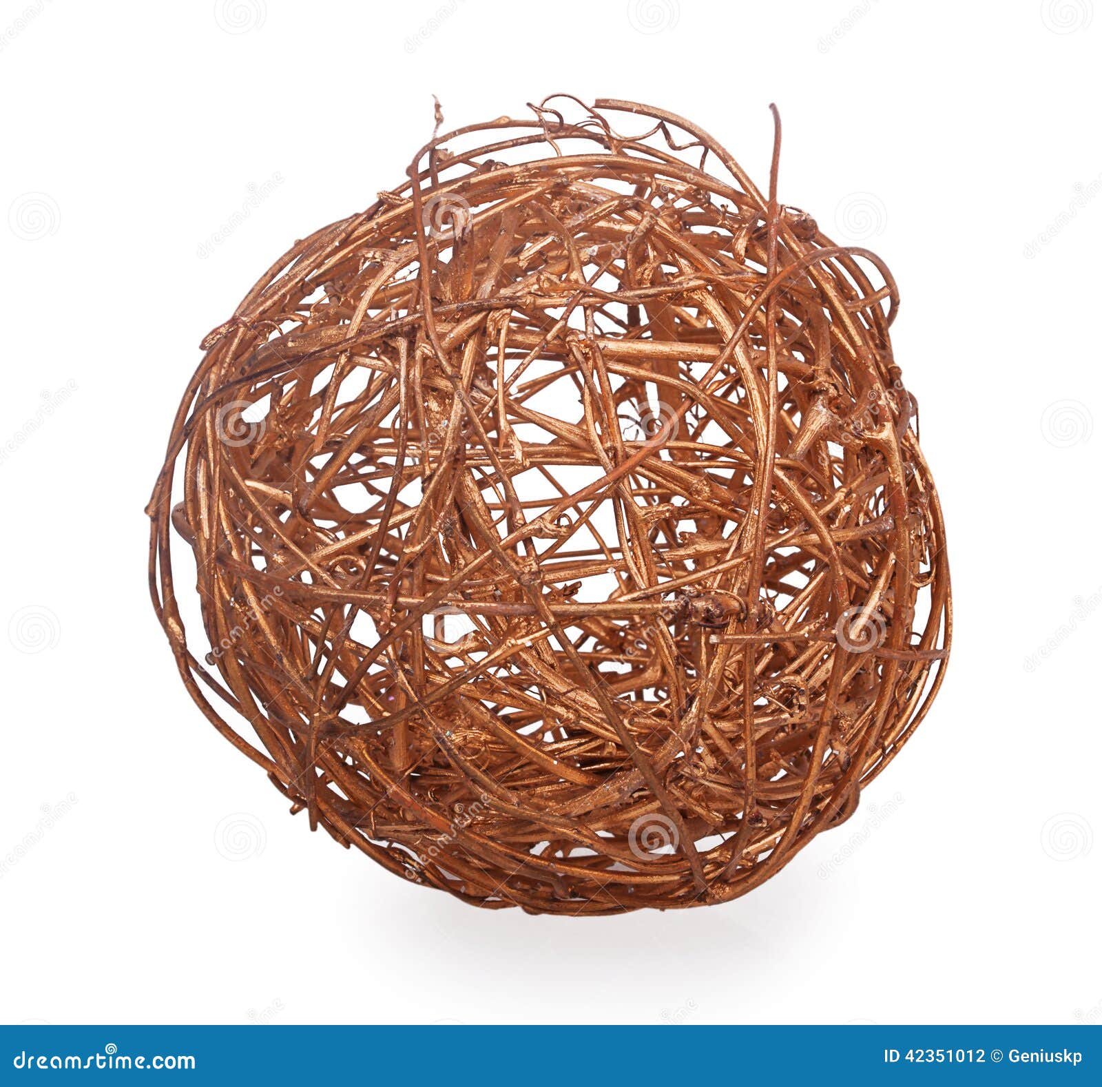 Decorative wicker ball stock photo. Image of circle, macro - 42351012
