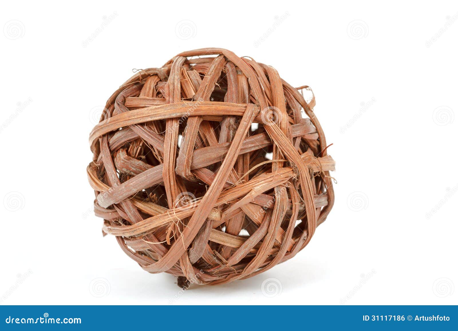 A Decorative Wicker Wooden Balls Stock Photo - Image of entwine, wicker ...