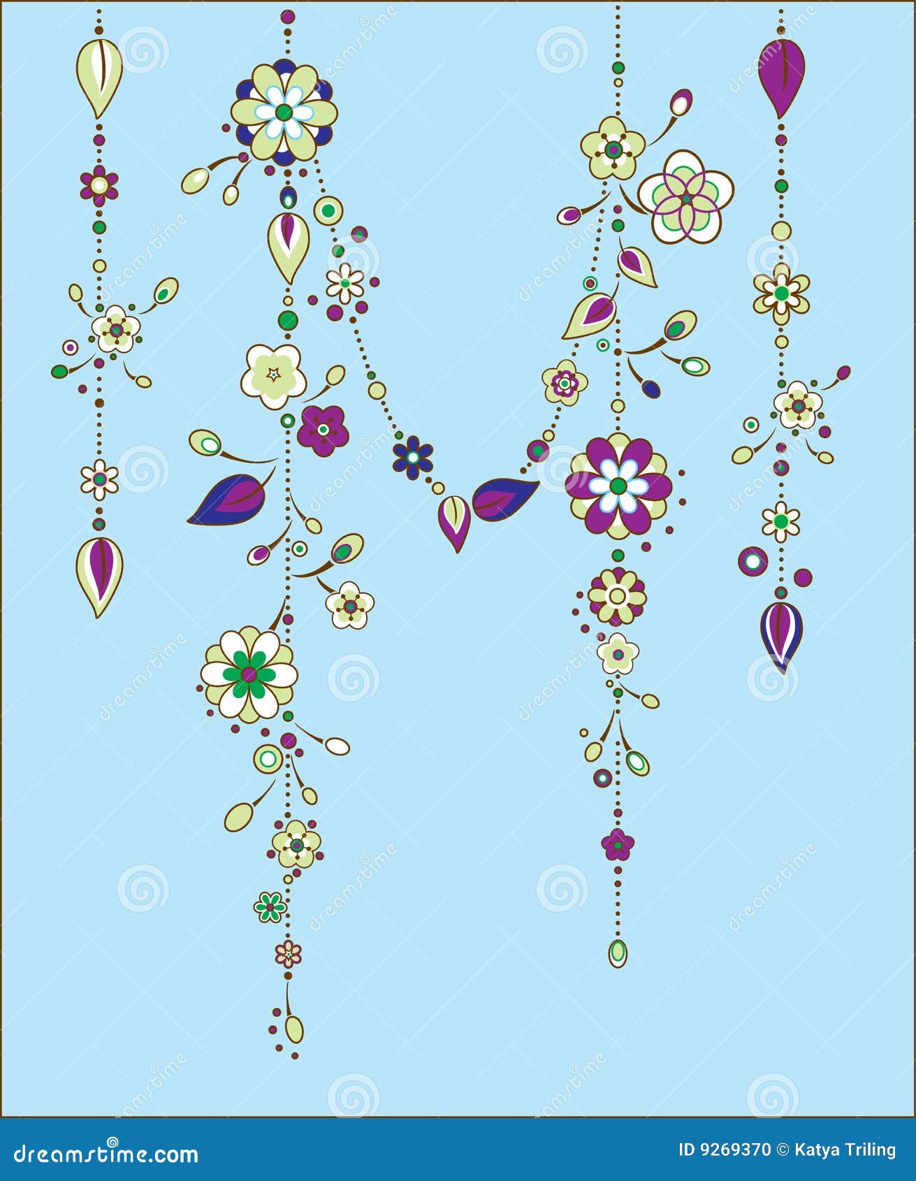 Decorative Wind Chimes stock vector. Illustration of frame - 9269370