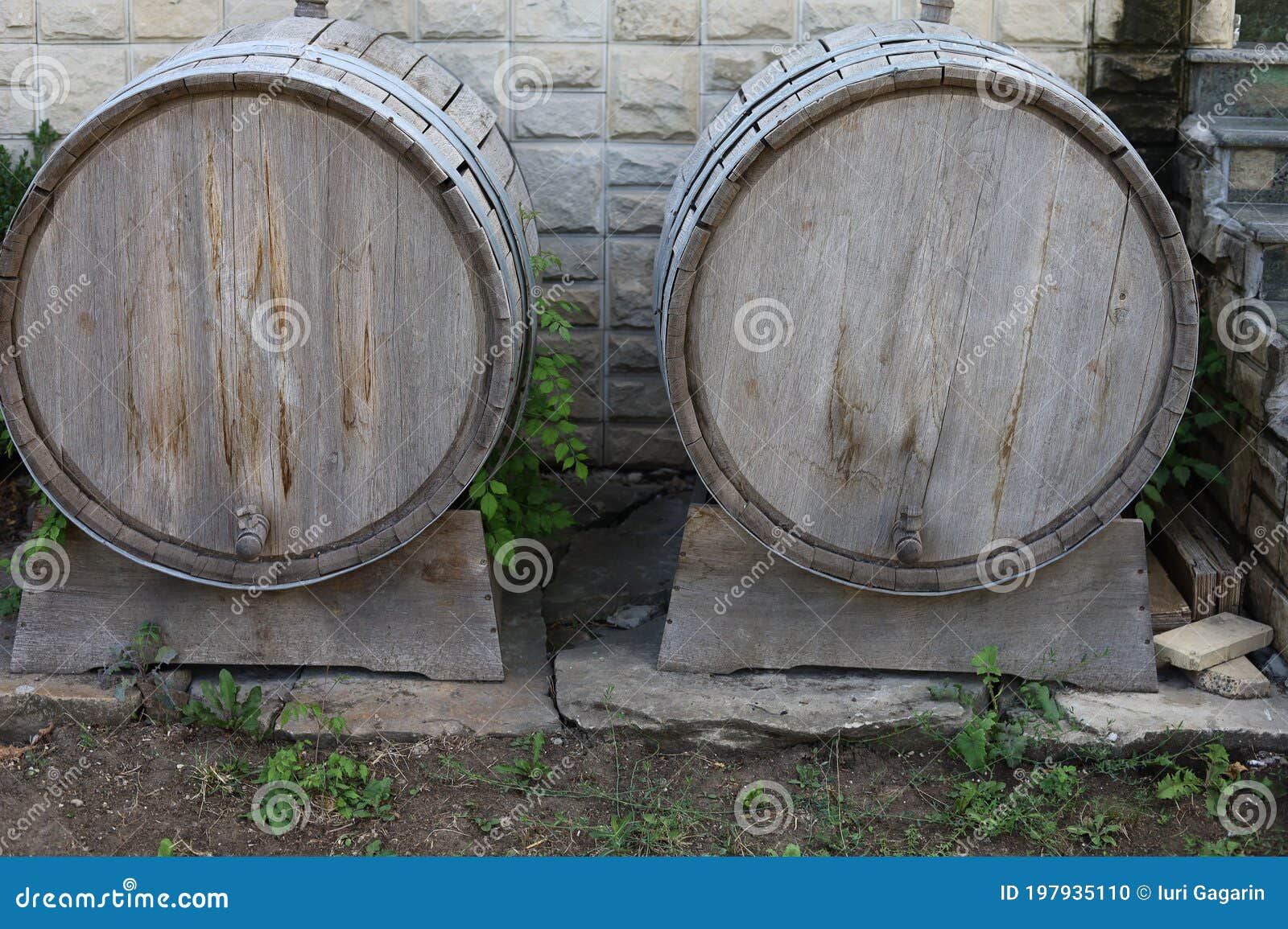 Decorative Wine Barrels. Exterior Design Elements, Traditional for ...