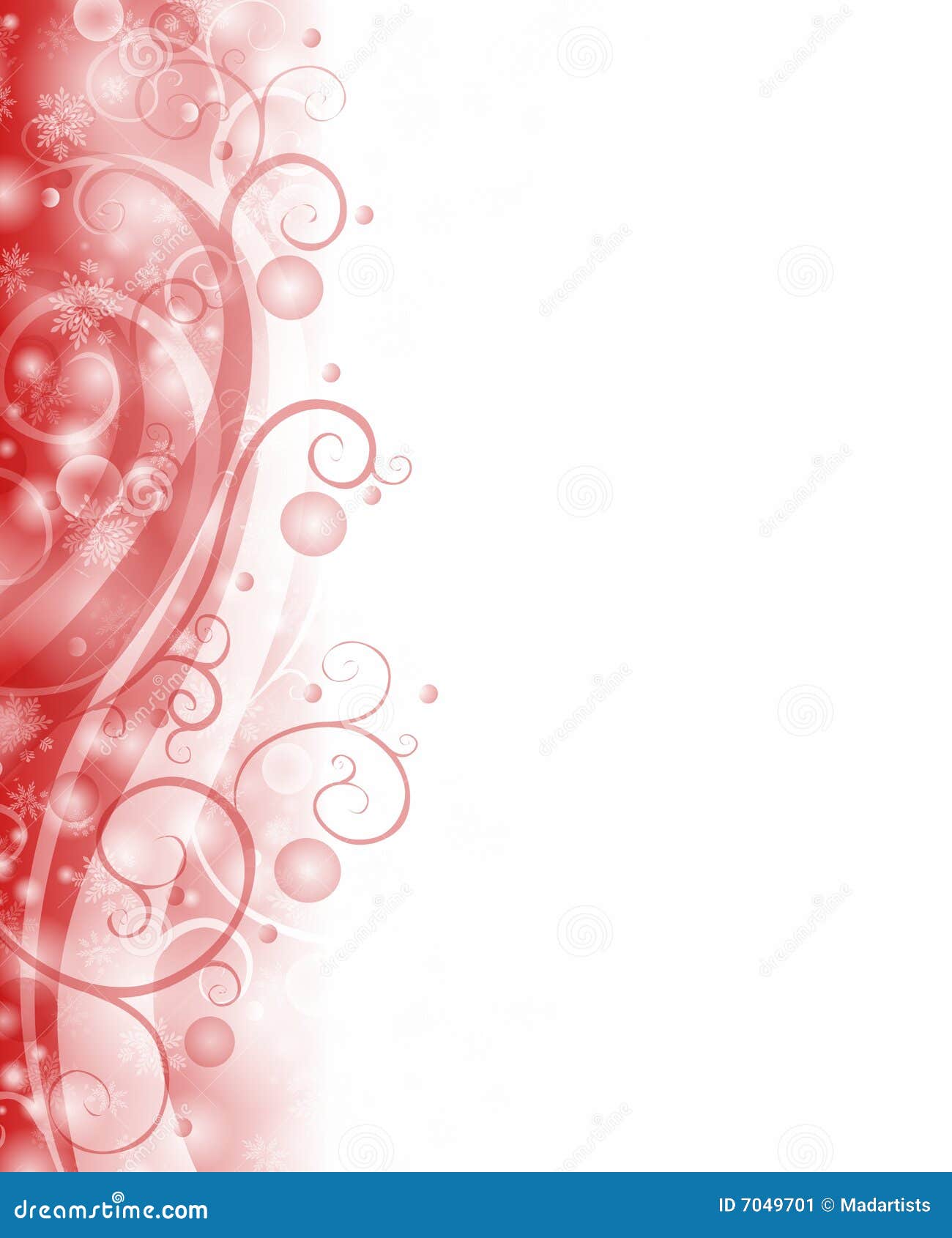 Red Swirl Corner Border