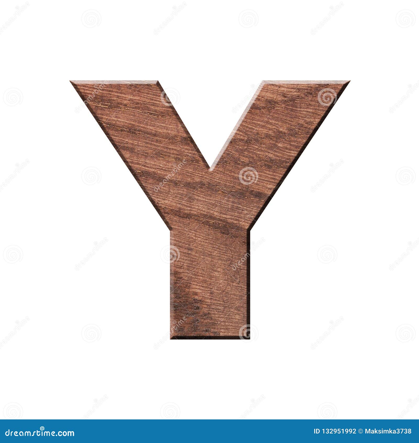 Decorative Wooden Alphabet, Capital Letter Y. Stock Illustration ...