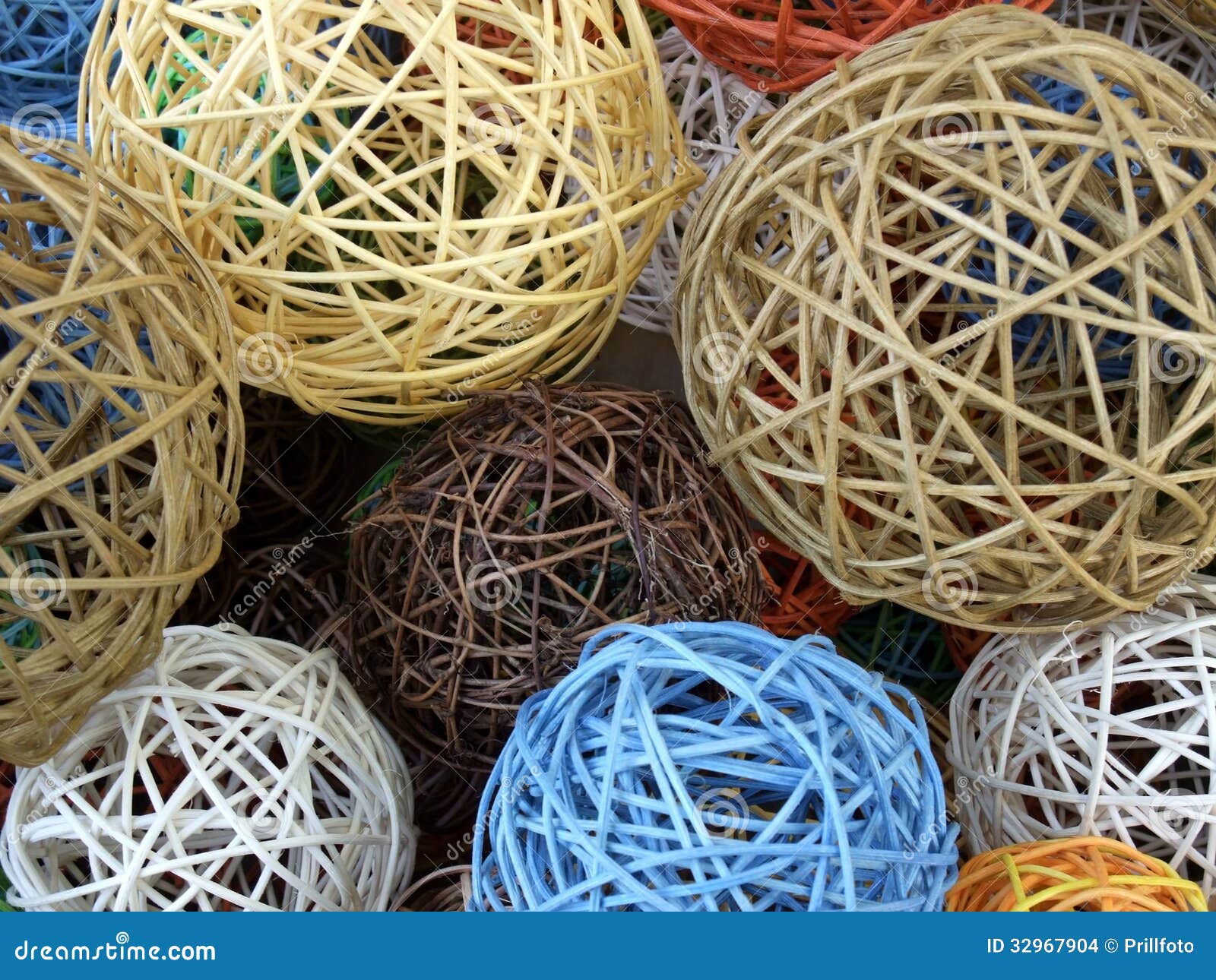 Decorative wooden balls stock photo. Image of full, color - 32967904