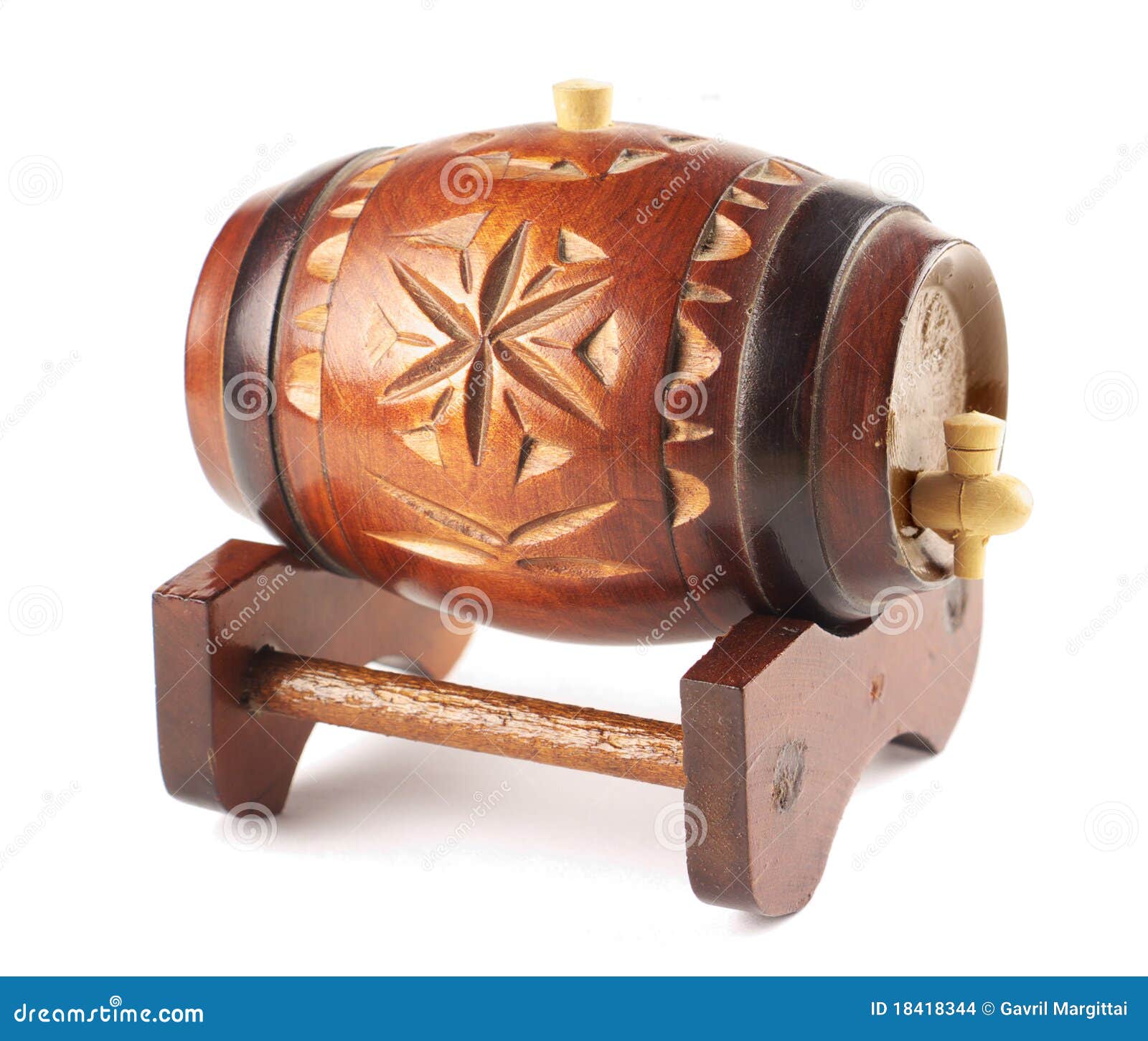 Decorative wooden barrel stock photo. Image of brown - 18418344