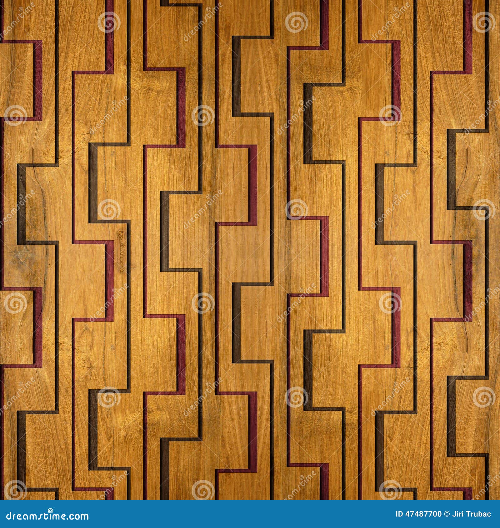 Decorative Wooden Pattern for Seamless Background Stock Illustration ...