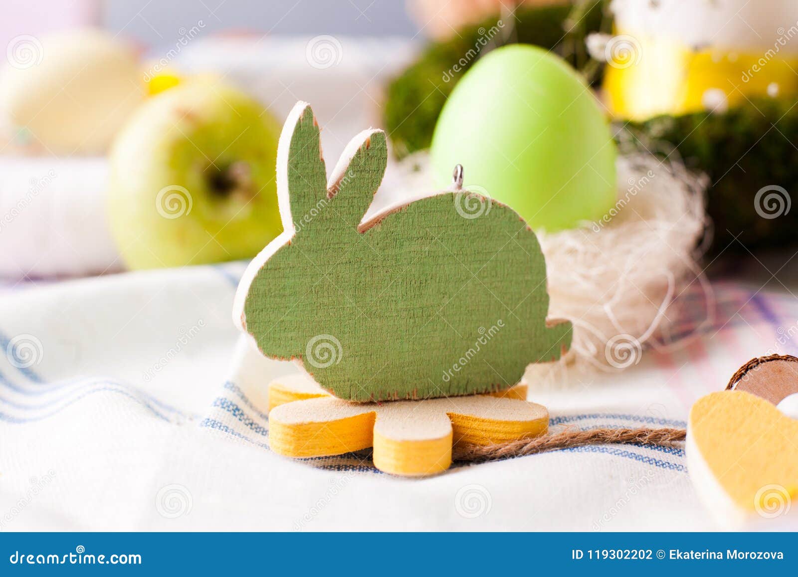 Decorative Wooden Rabbit - Elements of the Easter Festive Table, Option ...