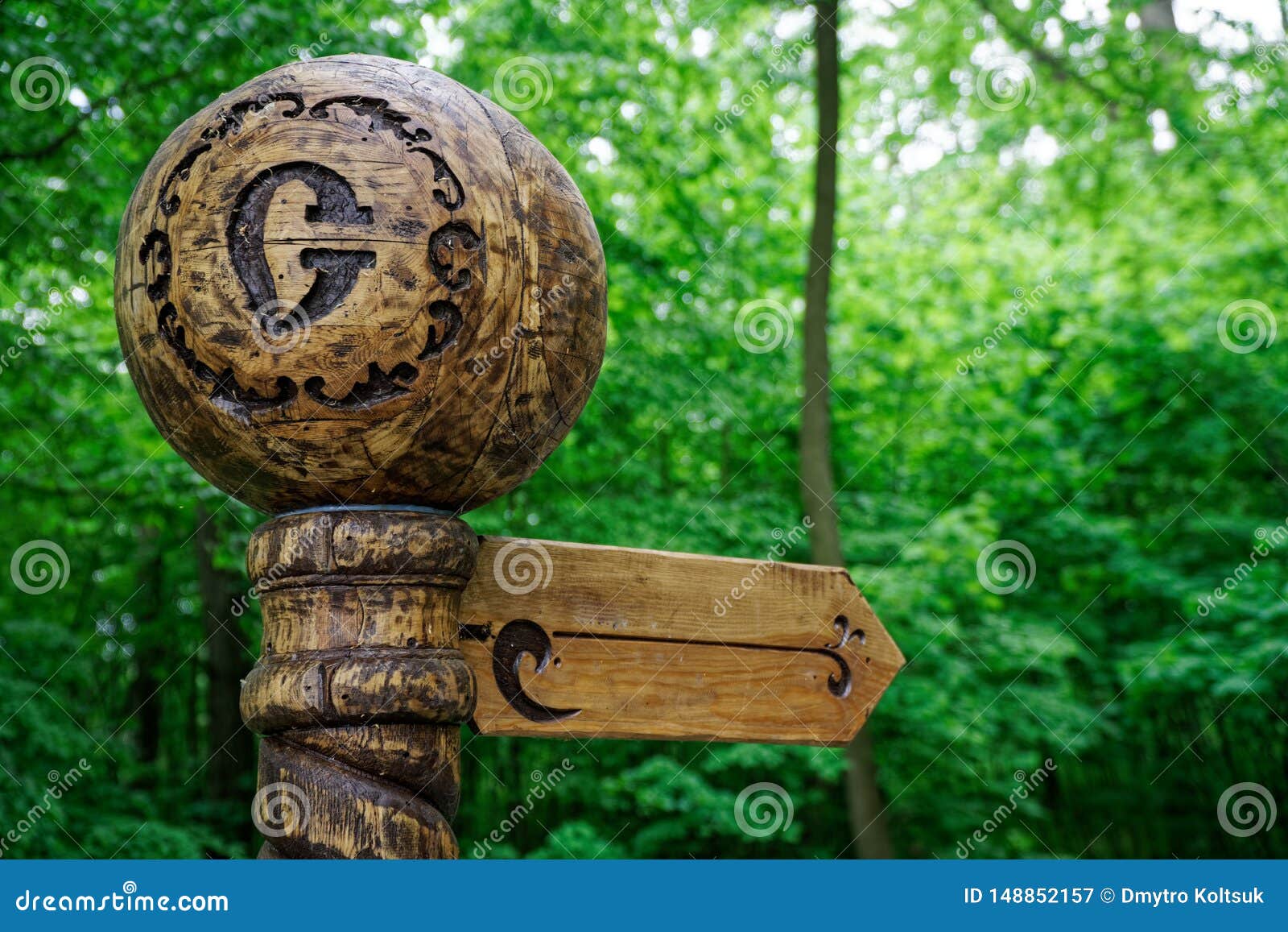 Wooden Route Pointer Showing Way To The Different Cities Of The World ...