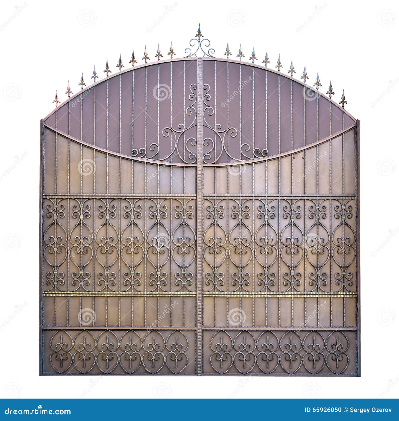 Decorative Wrought Iron Gates. Stock Photo - Image of barrier, lattice ...