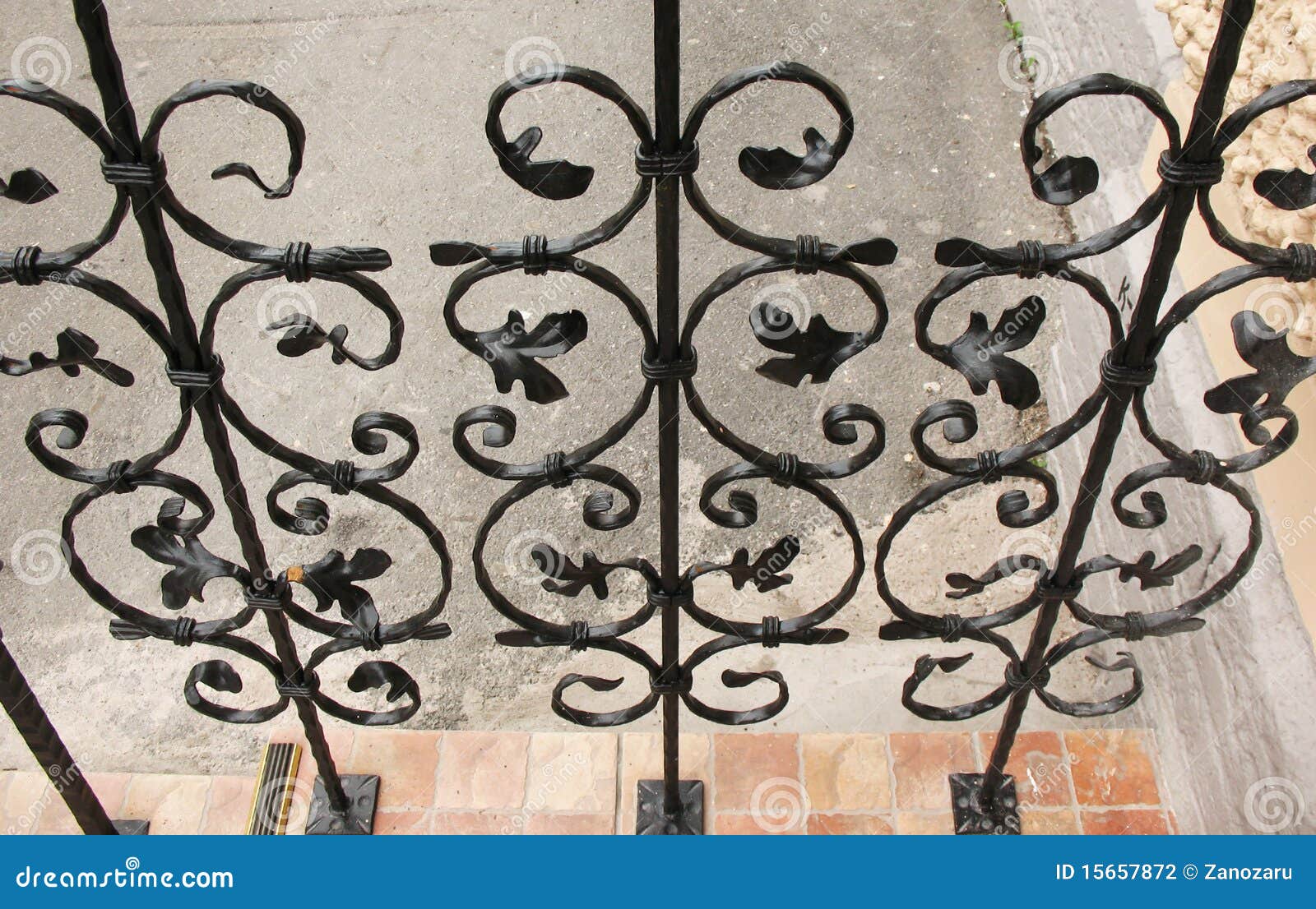 Decorative Wrought-iron Grille. Stock Photo - Image of tile, decorative ...