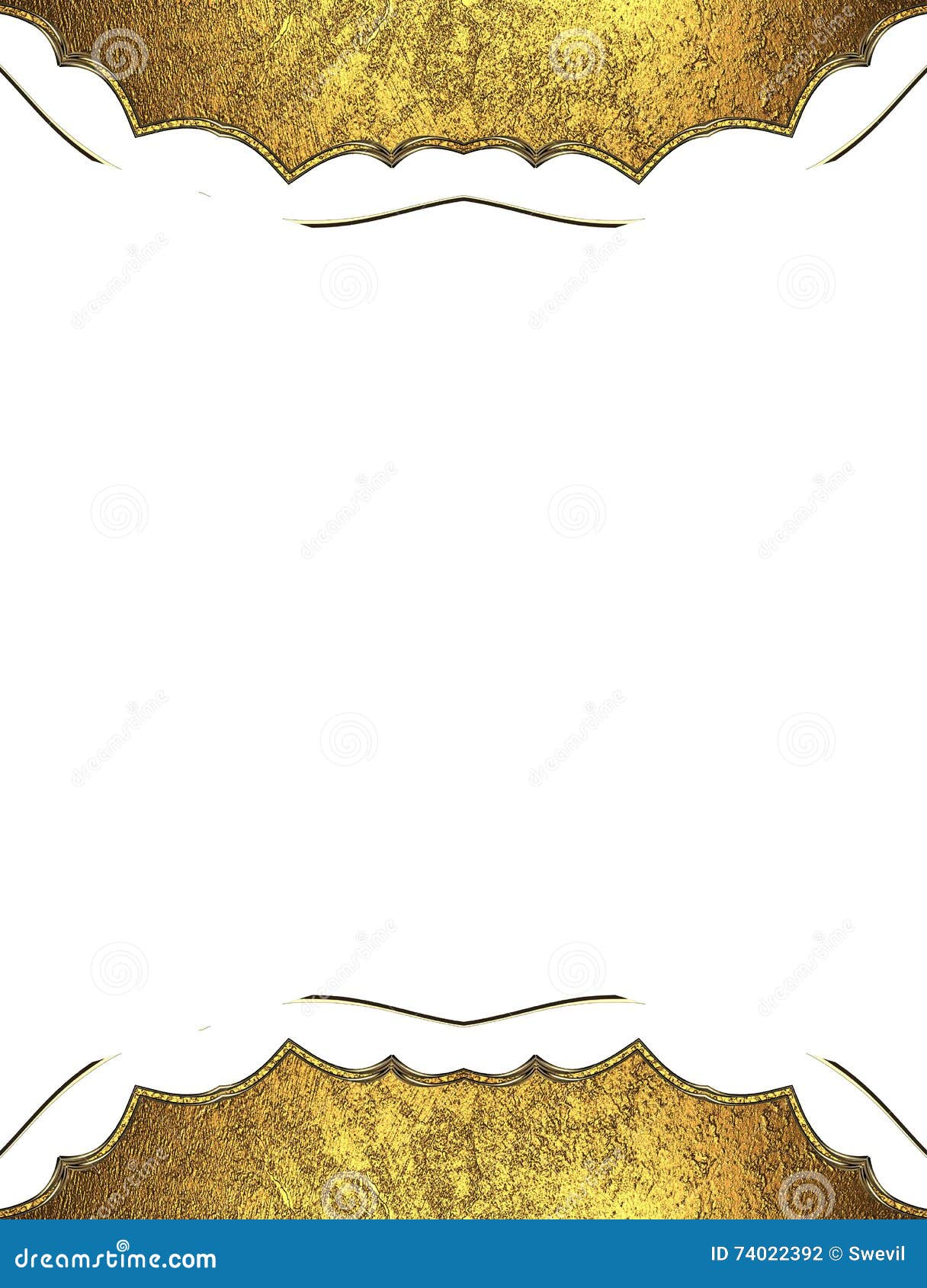Decorative Yellow Frame. Template for Design Stock Illustration ...