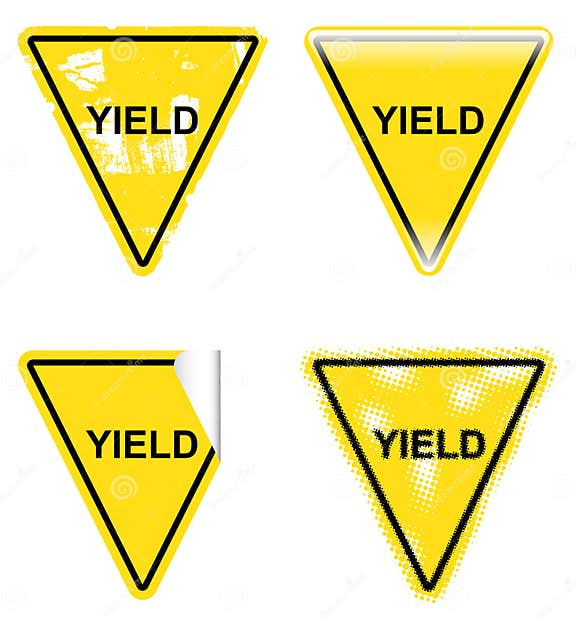 Decorative Yield Signs stock illustration. Illustration of dots - 33067915
