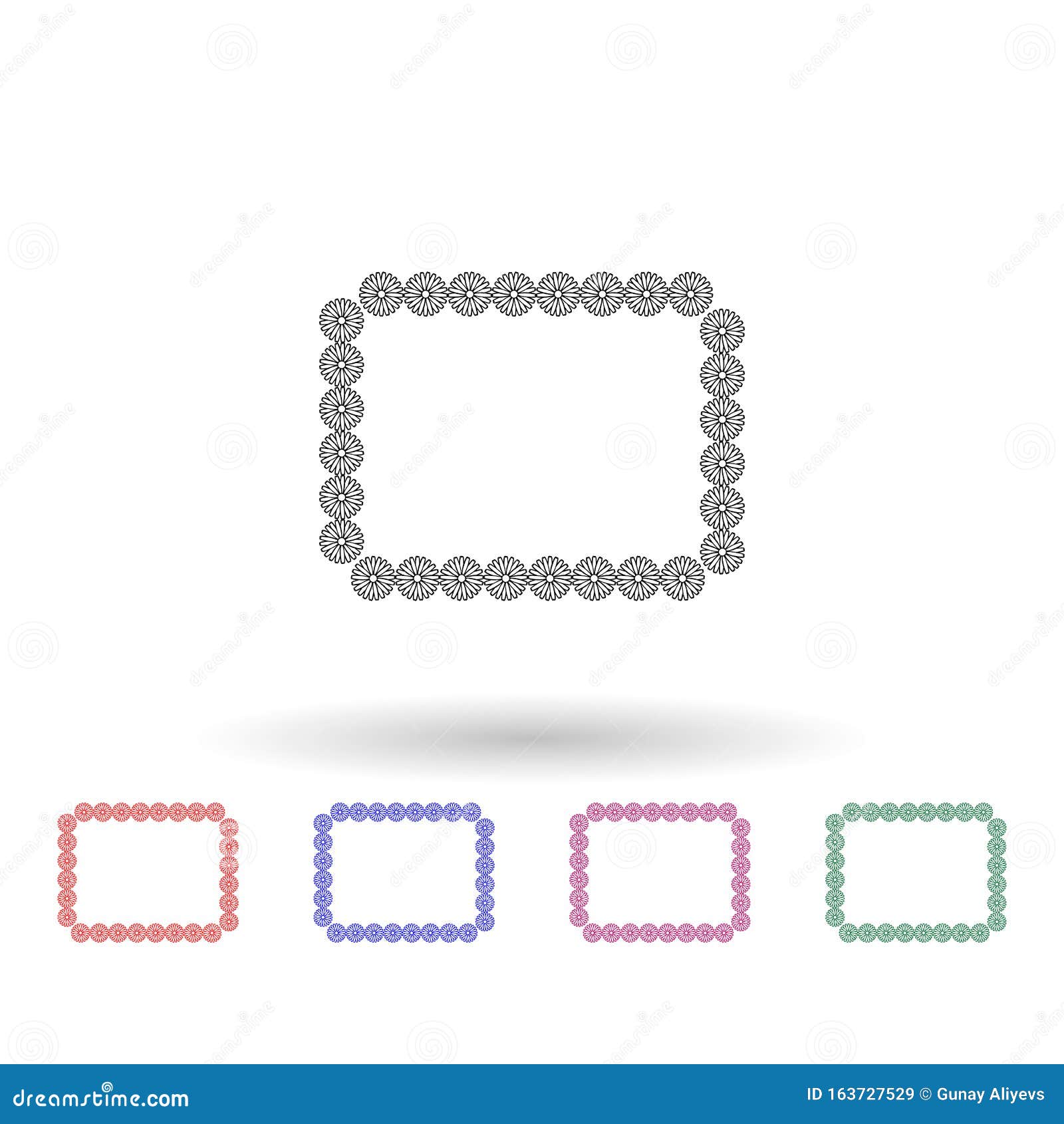 Decorativeframe And Border Multi Color Icon Simple Thin Line Outline Vector Of Frame Icons For
