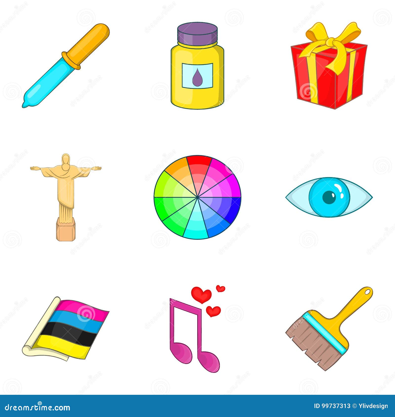 Decorator Icons Set, Cartoon Style Stock Vector - Illustration of ...