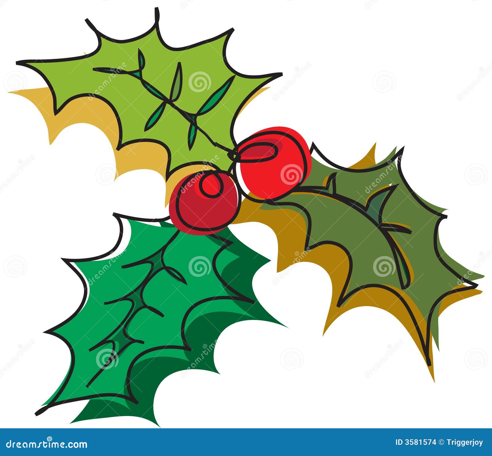 Decorazione Di Natale Del Vischio Illustrazione Vettoriale ...