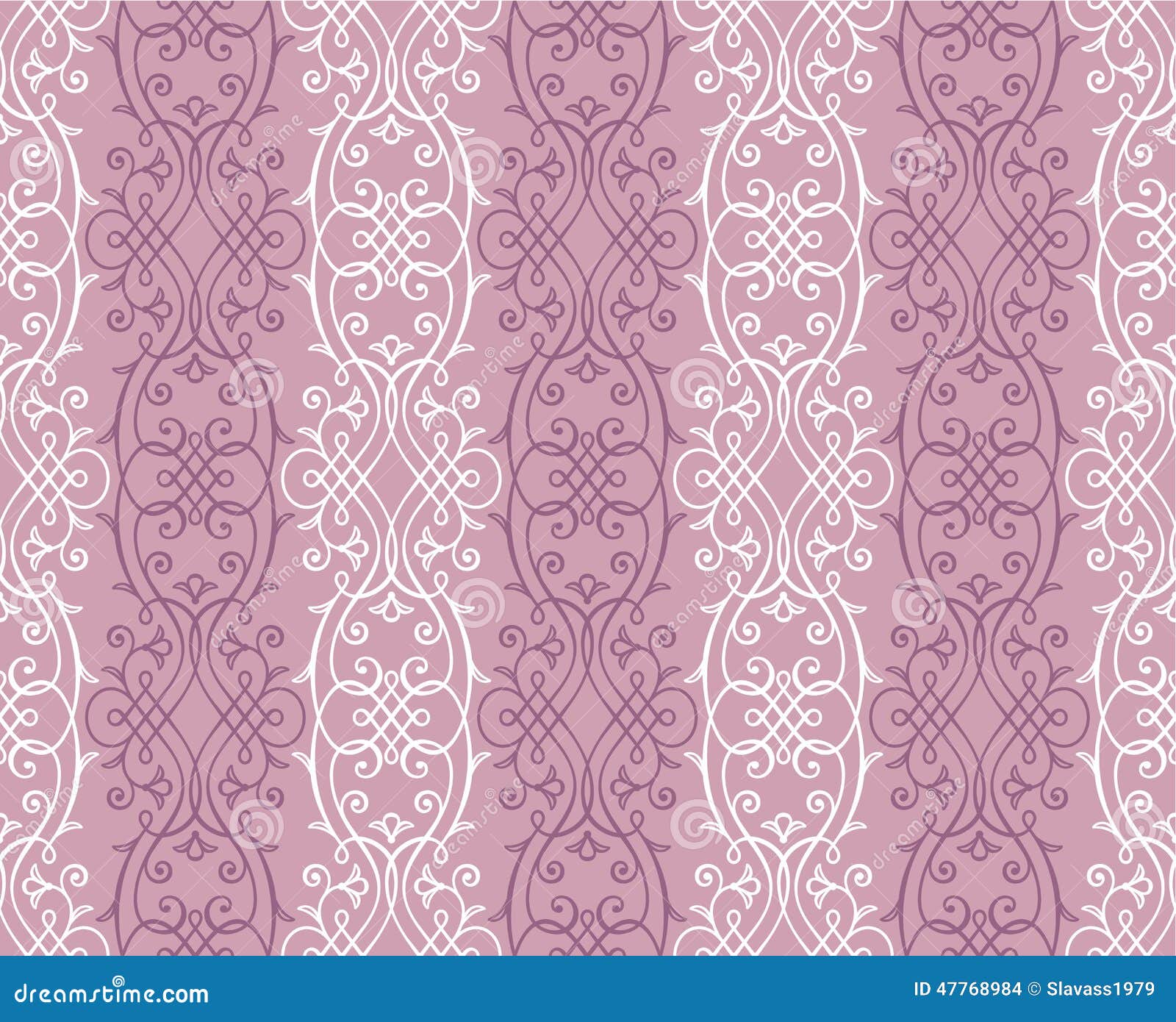 Decoretive Damask Pattern Background Stock Vector - Illustration of ...
