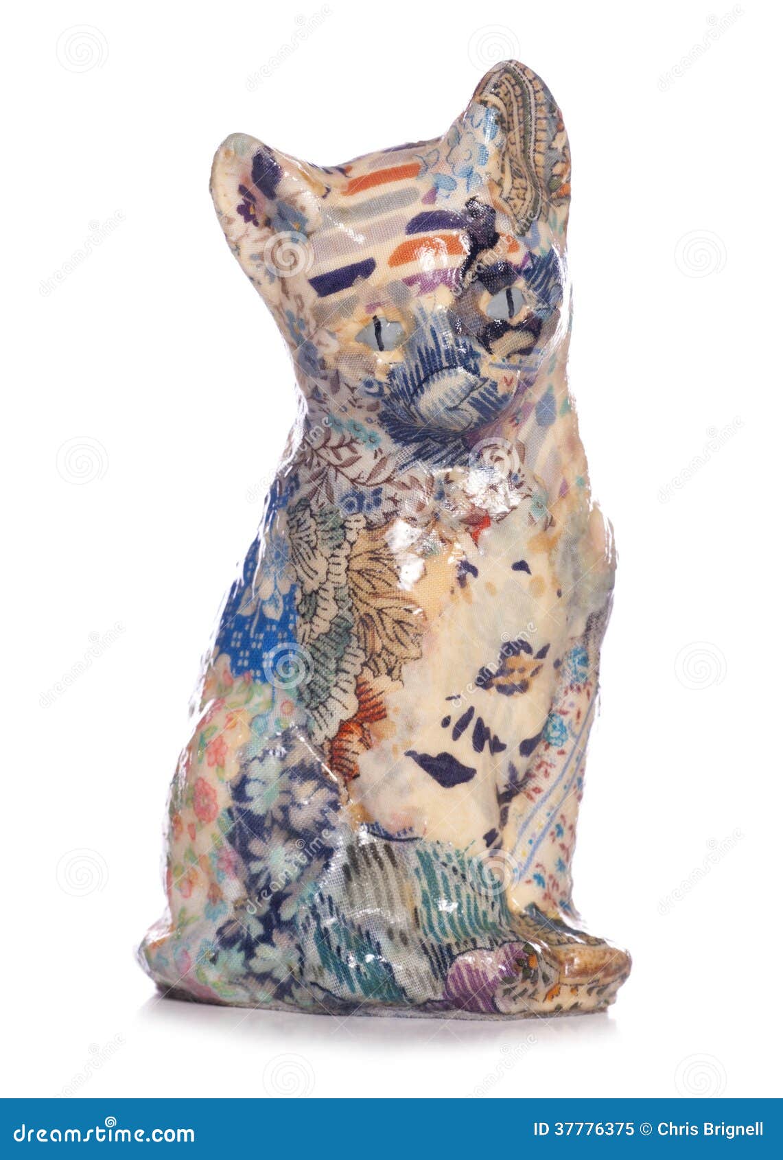 Decoupage decopatch cat stock image. Image of decoration - 37776375