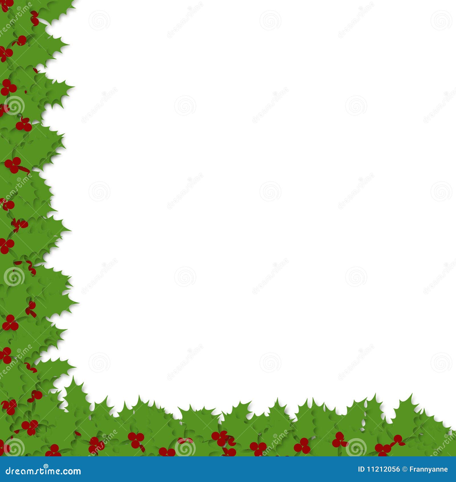 Decoupage Holly Border stock illustration. Illustration of leaves ...