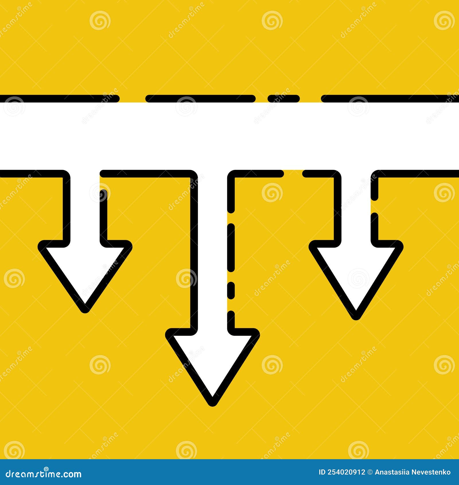 Decrease Abstract Background. Design with a Black Line on a Yellow ...