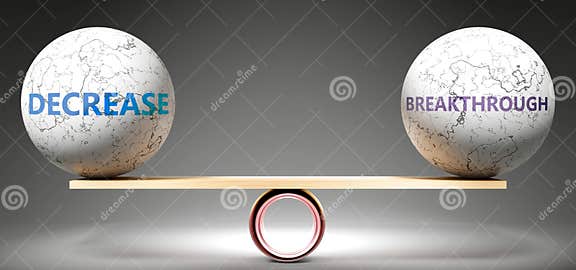 Decrease and Breakthrough in Balance Stock Image - Image of rates ...