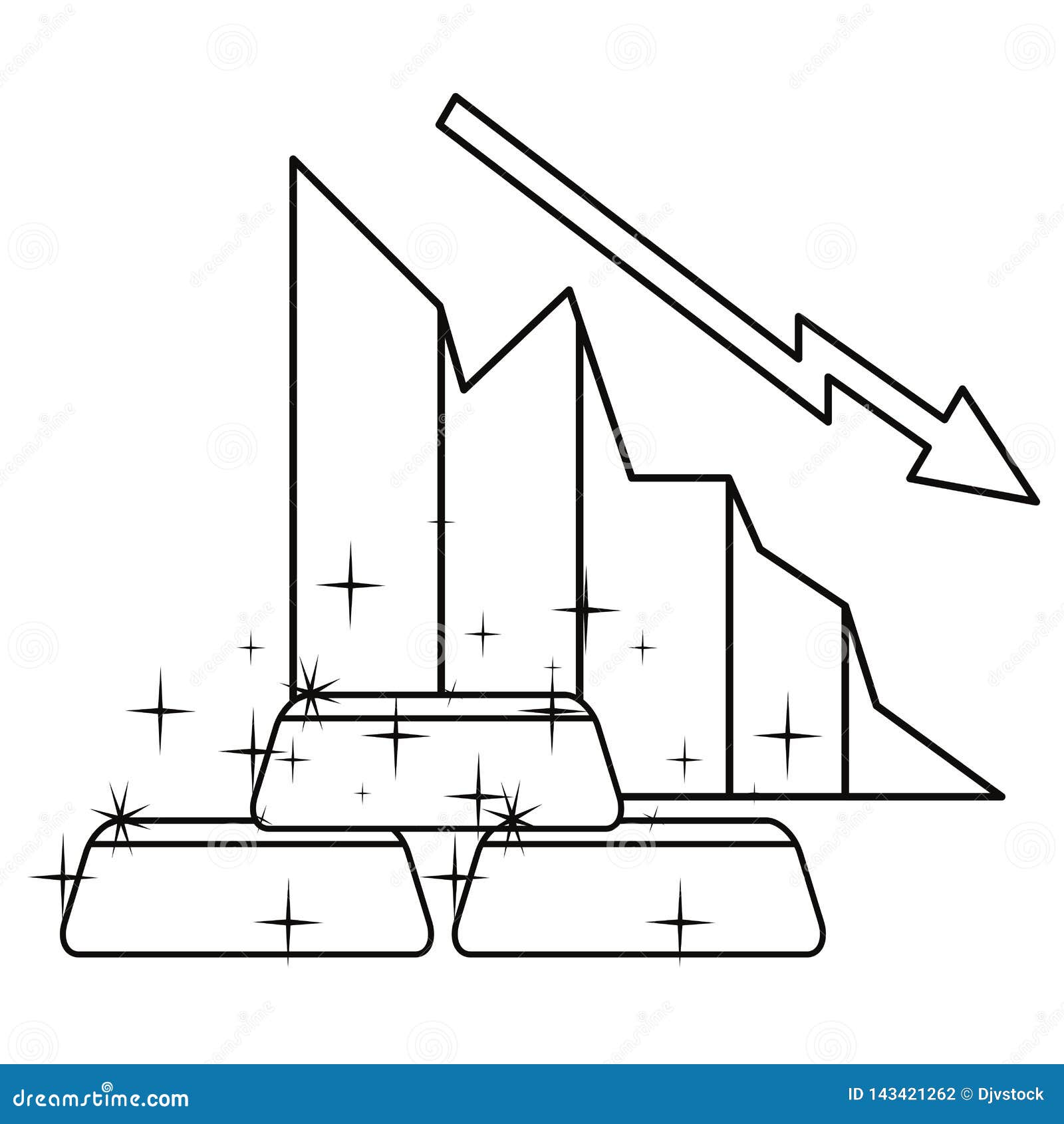 Decrease Diagram Vector Illustration | CartoonDealer.com #9705186