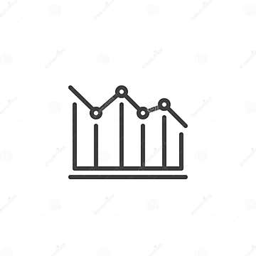 Decrease diagram line icon stock vector. Illustration of icon - 163838137