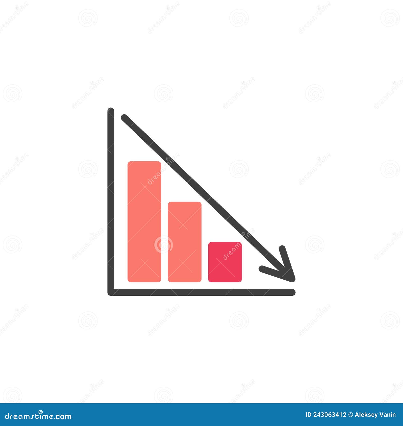 Decrease Diagram Vector Illustration | CartoonDealer.com #9705186
