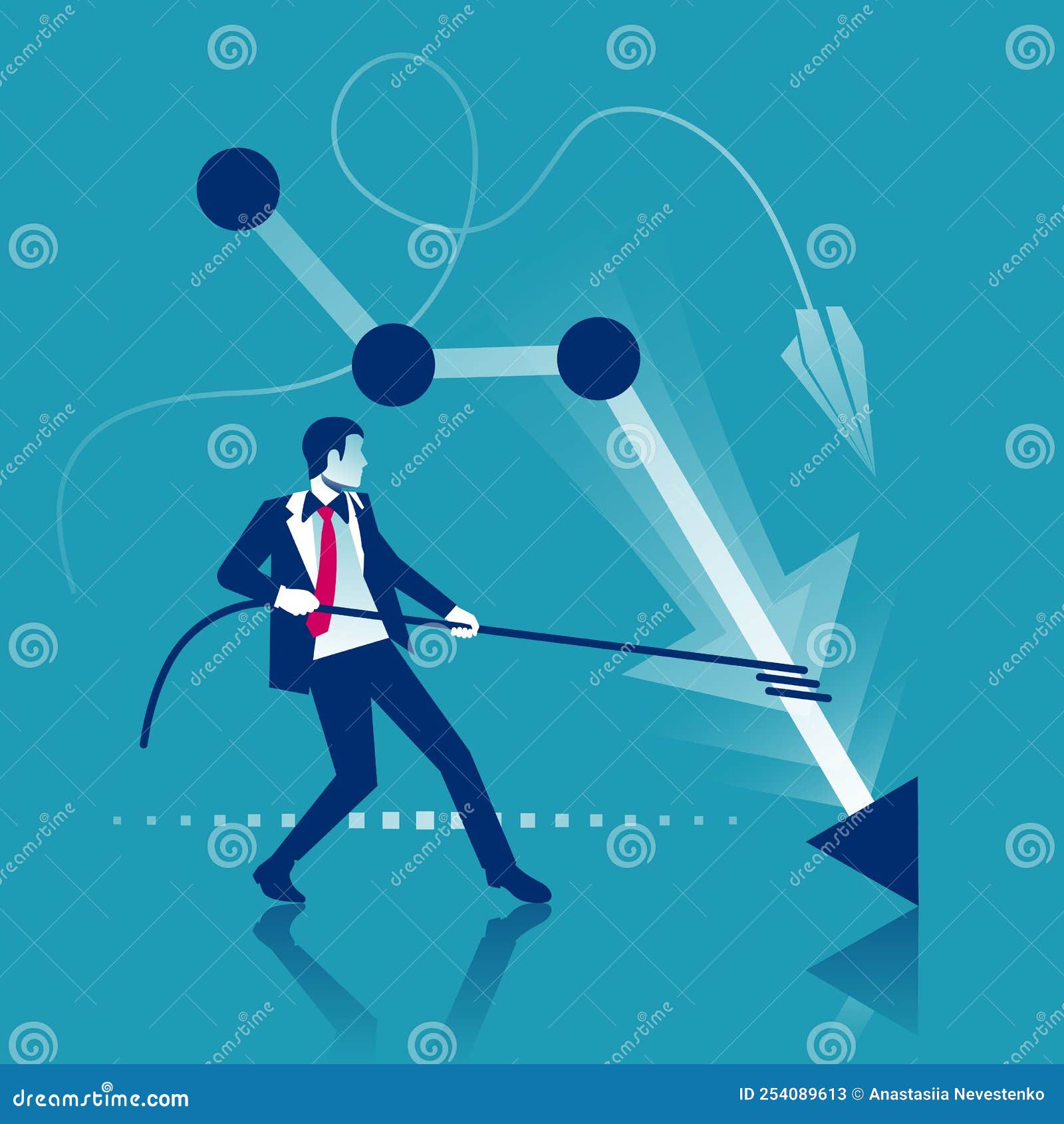Decrease Graph. Businessman Hand Down Profit Business Chart Stock ...