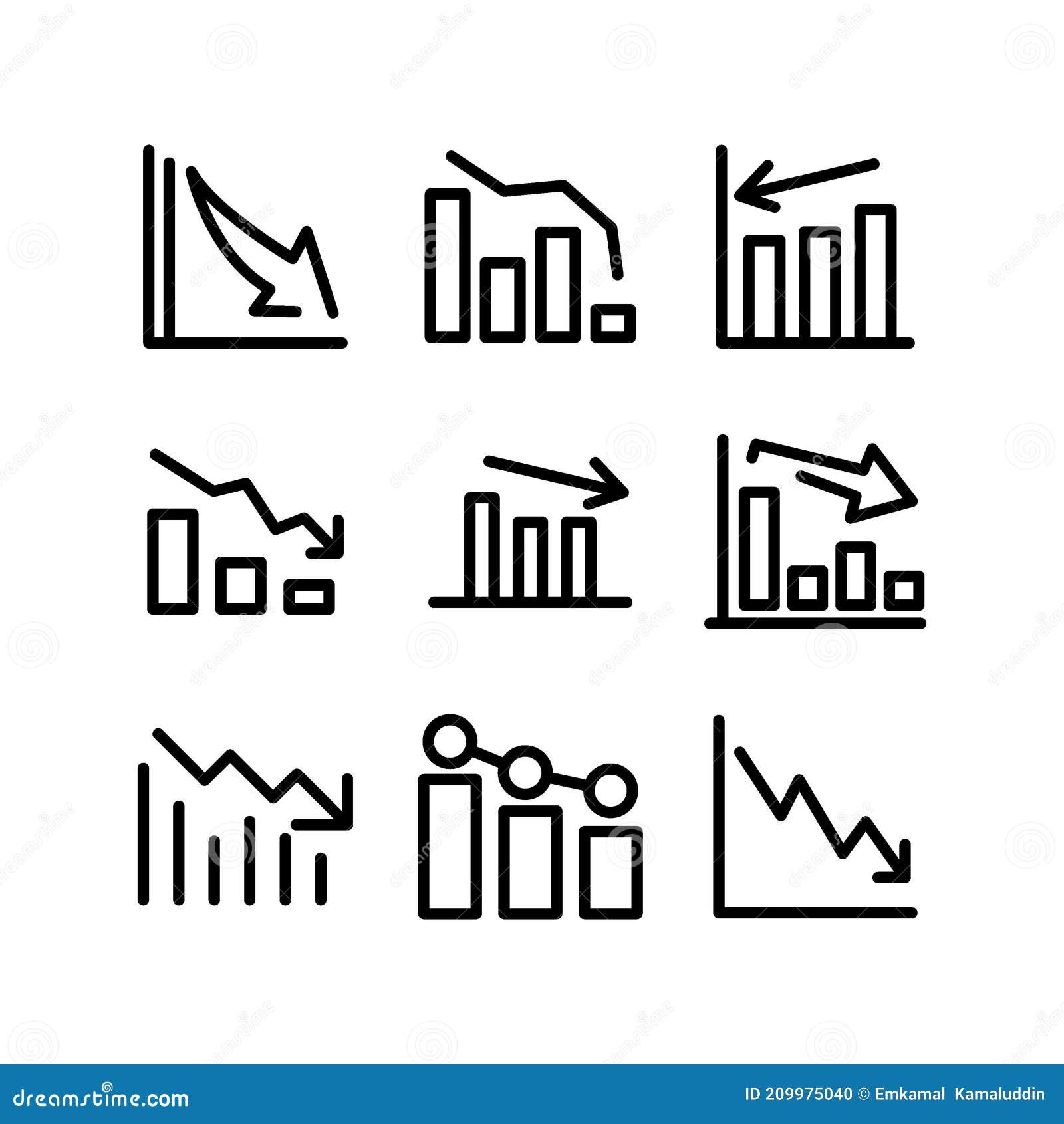 Decrease Icon or Logo Isolated Sign Symbol Vector Illustration Stock ...
