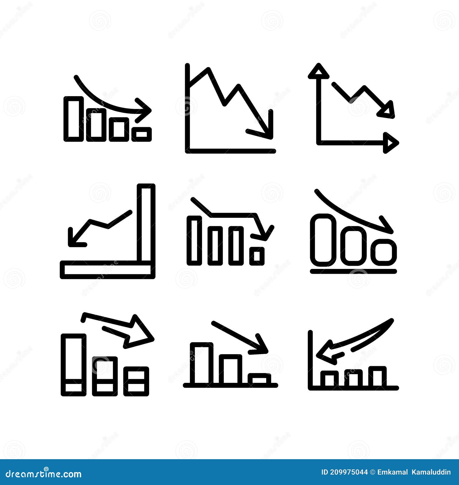 Decrease Icon or Logo Isolated Sign Symbol Vector Illustration Stock ...