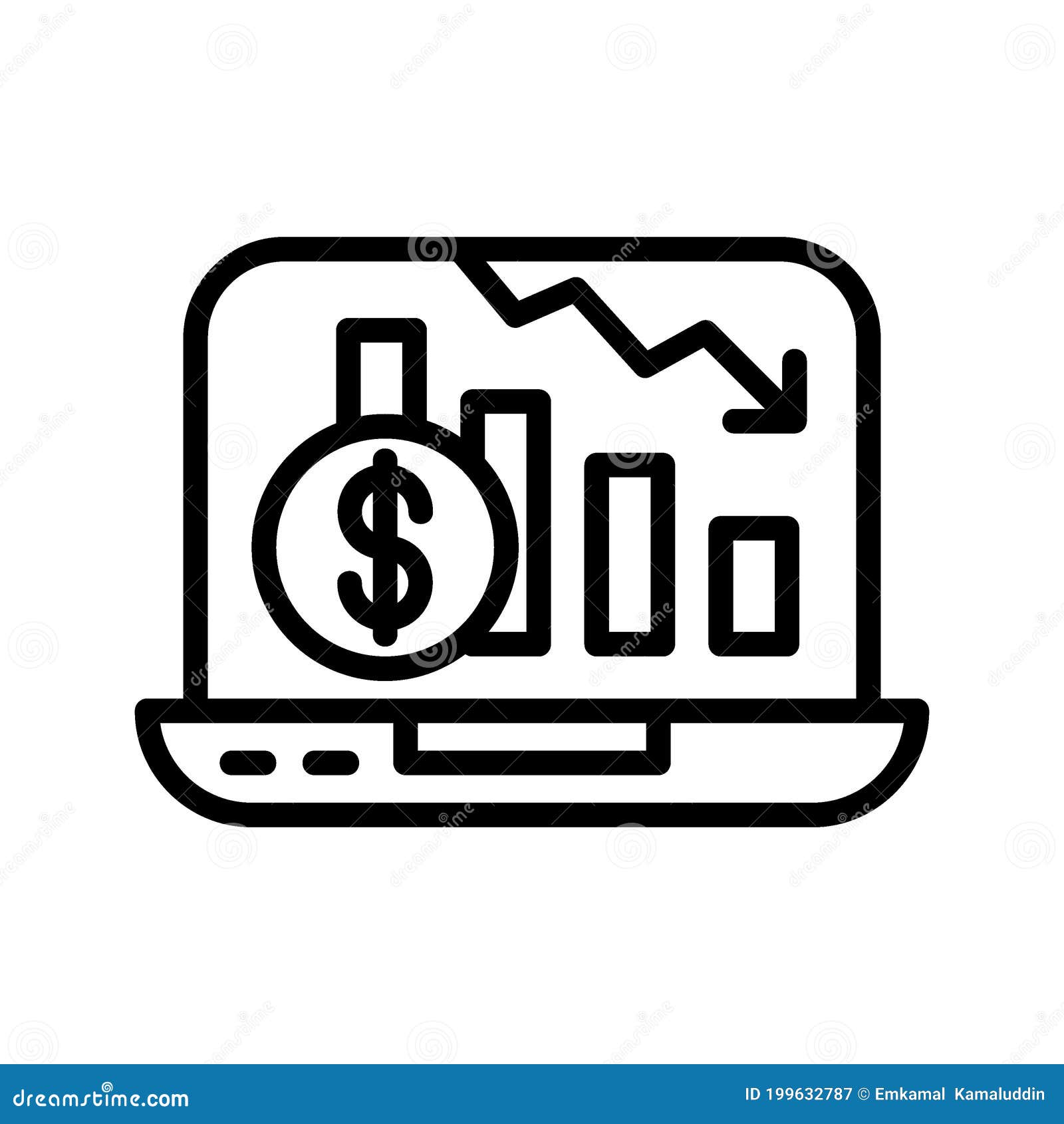Decrease Icon or Logo Isolated Sign Symbol Vector Illustration Stock ...