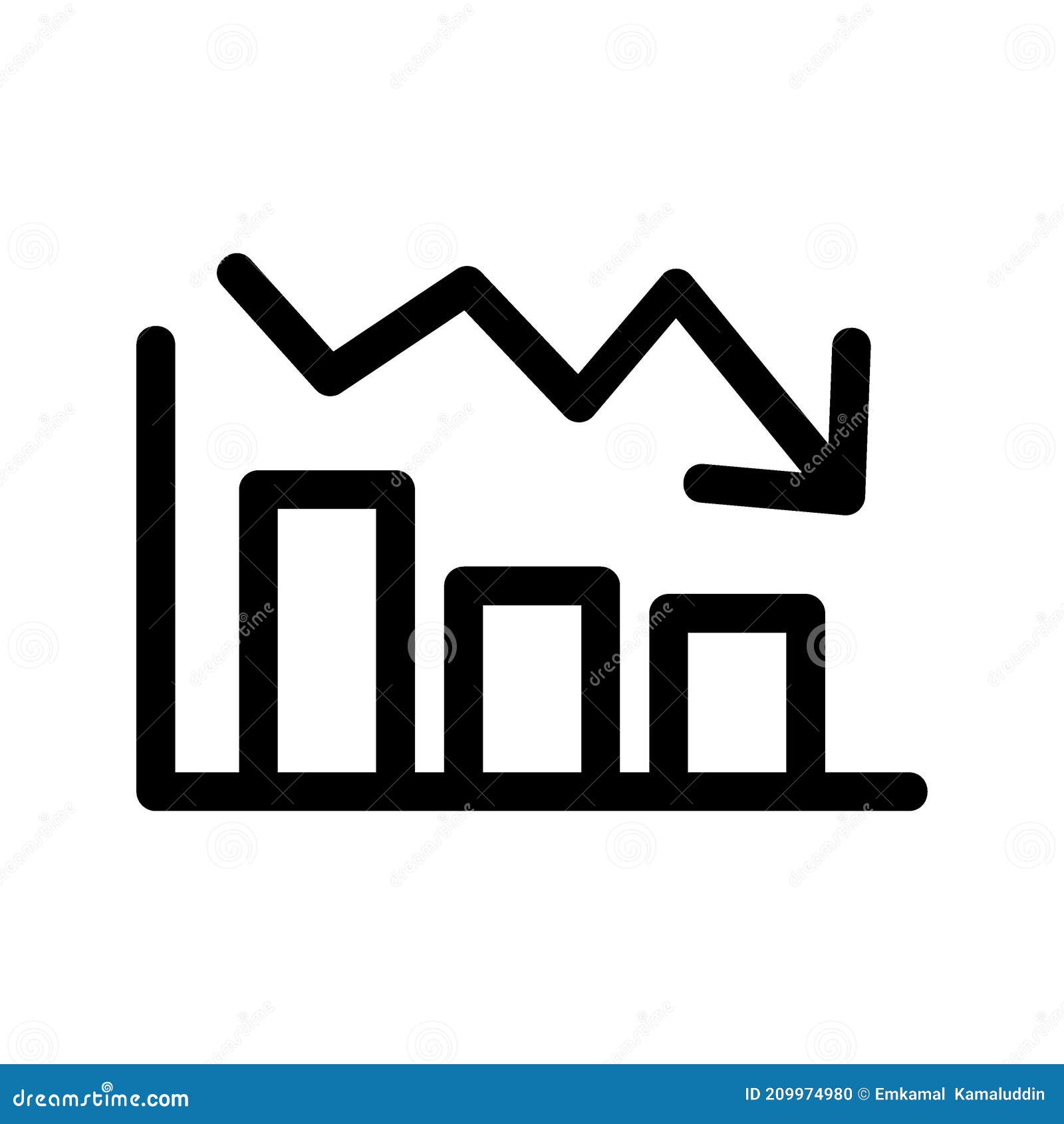 Decrease Icon or Logo Isolated Sign Symbol Vector Illustration Stock ...