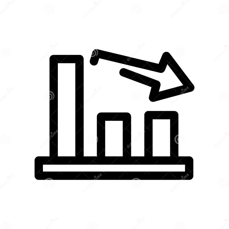 Decrease Icon or Logo Isolated Sign Symbol Vector Illustration Stock ...