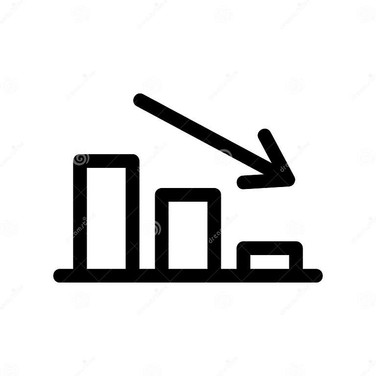 Decrease Icon or Logo Isolated Sign Symbol Vector Illustration Stock ...