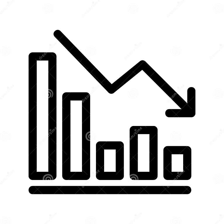 Decrease Icon or Logo Isolated Sign Symbol Vector Illustration Stock Vector - Illustration of ...