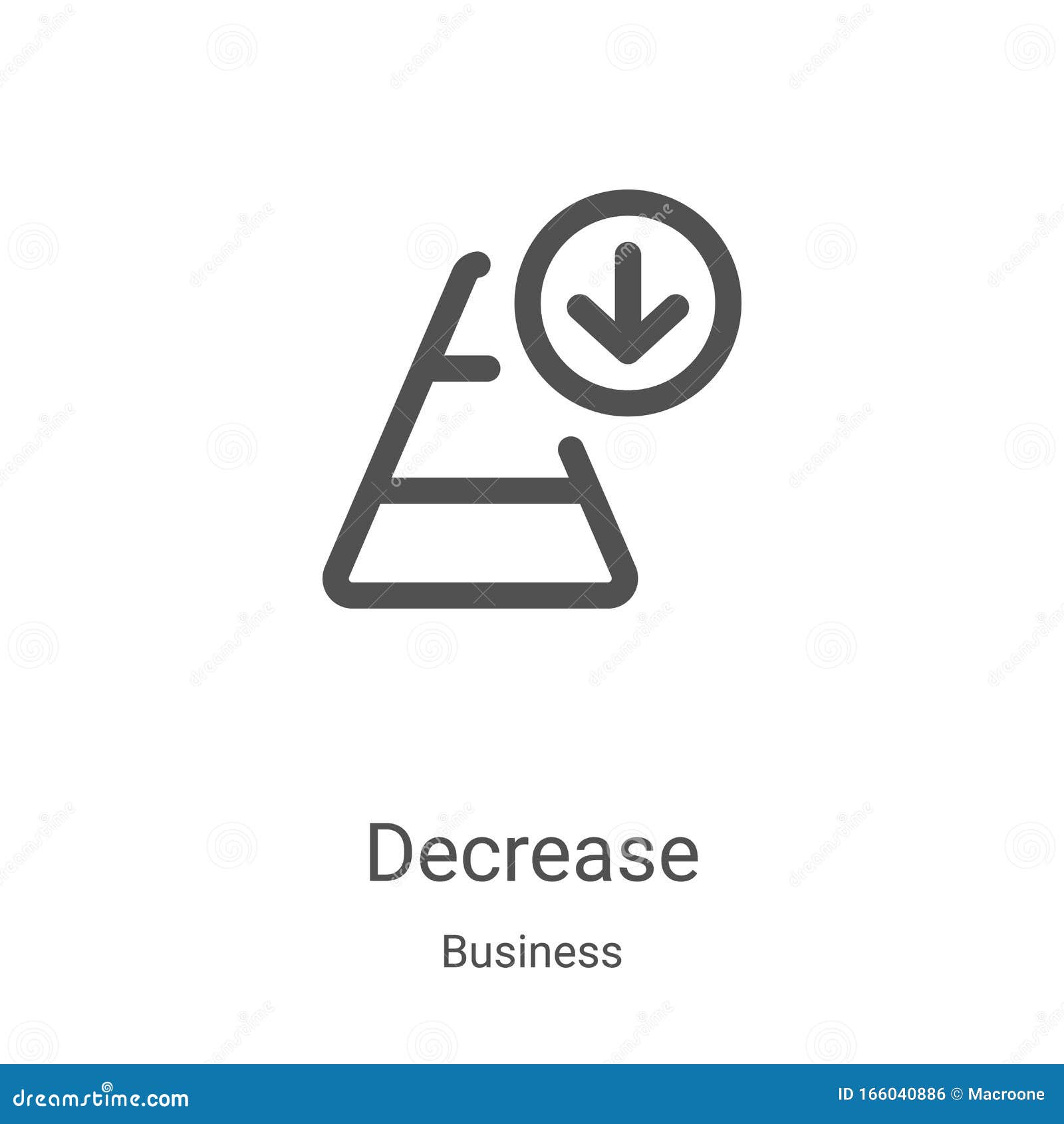 Decrease Icon Vector from Business Collection. Thin Line Decrease ...
