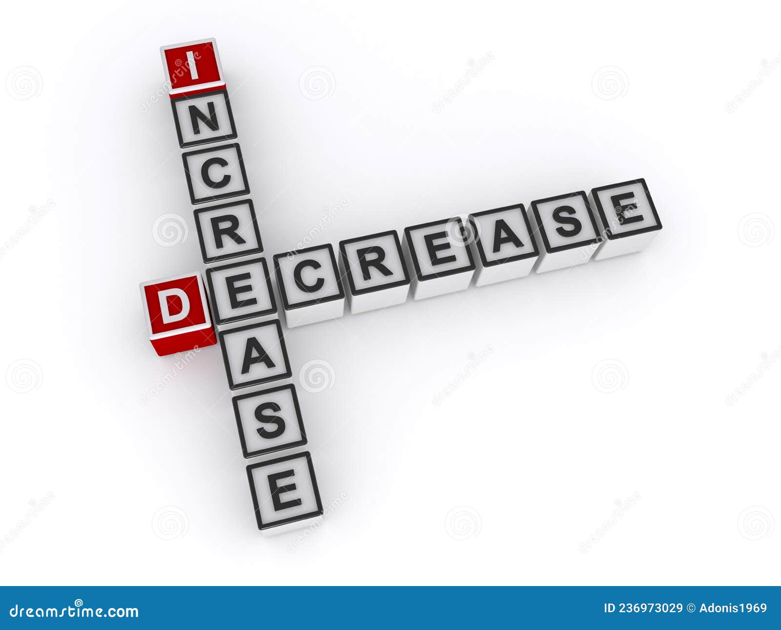 Decrease Increase Word on White Stock Illustration - Illustration of ...