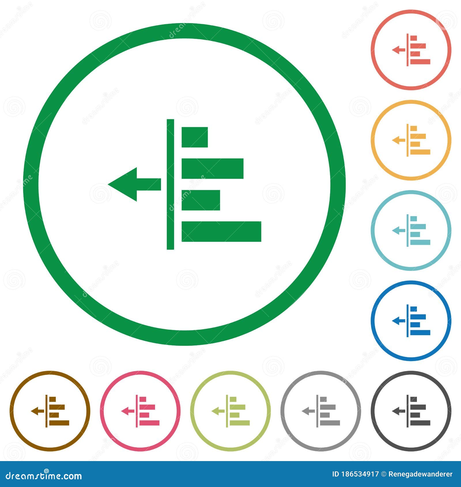 Left Indent Icon Vector From Text Editor Concept. Thin Line Illustration Of Left Indent Editable ...