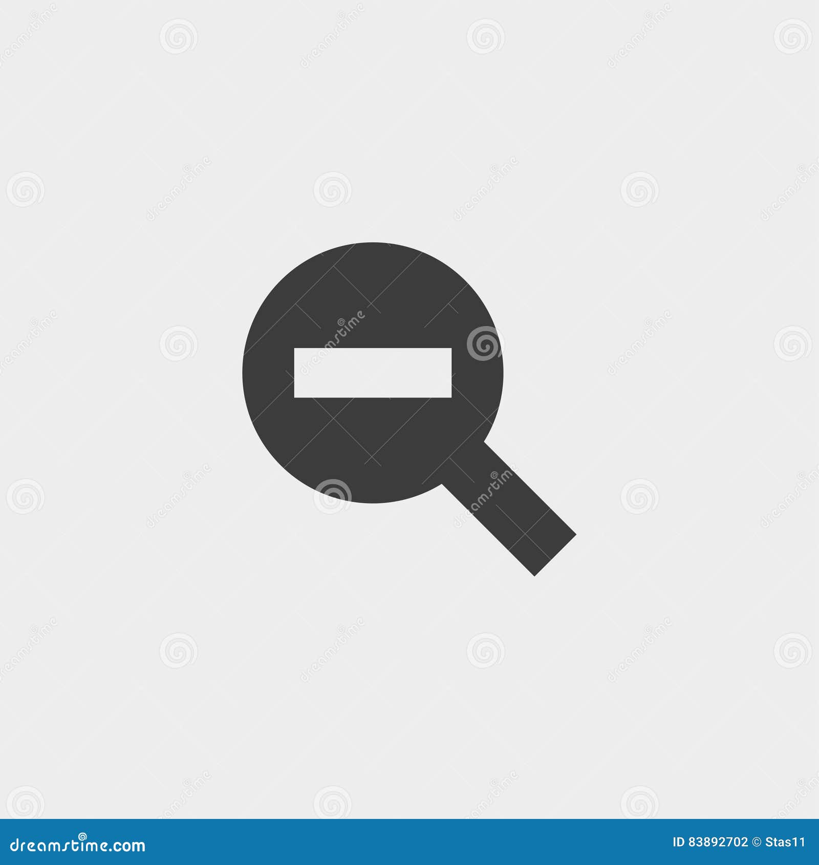 Decrease Magnifiers Icons. Minus Stock Vector - Illustration of inspect ...