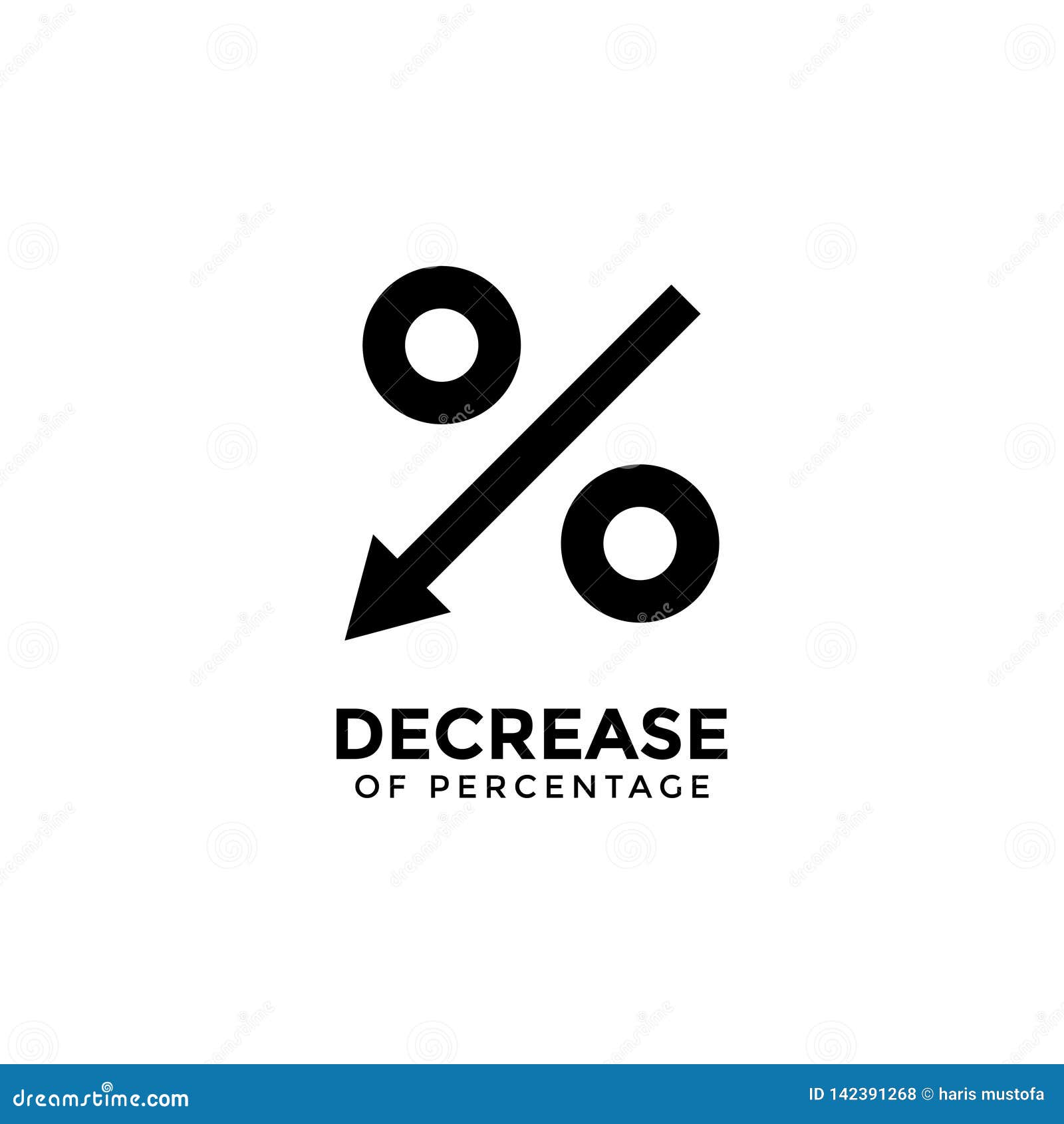 Decrease Percentage Graphic Design Template Vector Illustration Stock ...