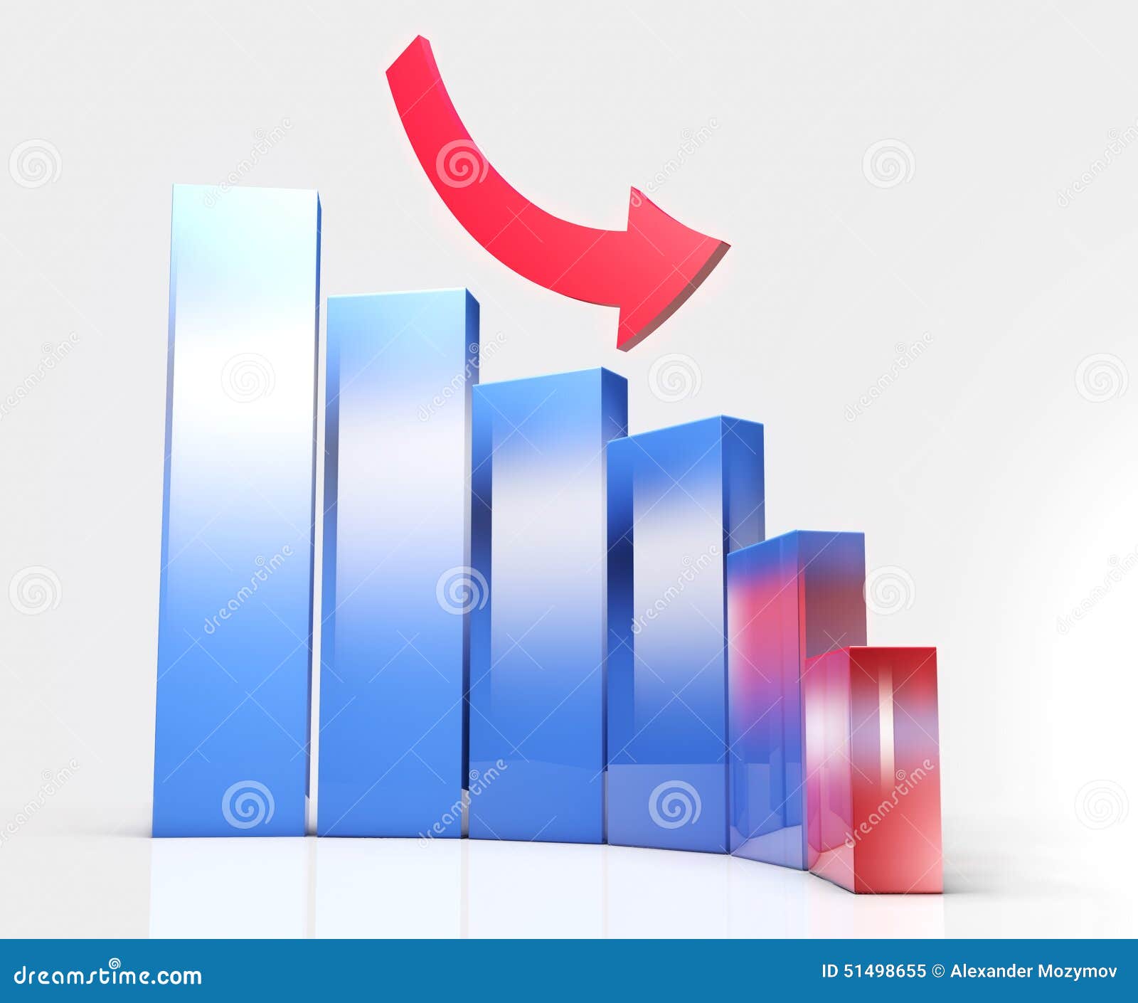 The decrease in profit stock illustration. Illustration of data - 51498655
