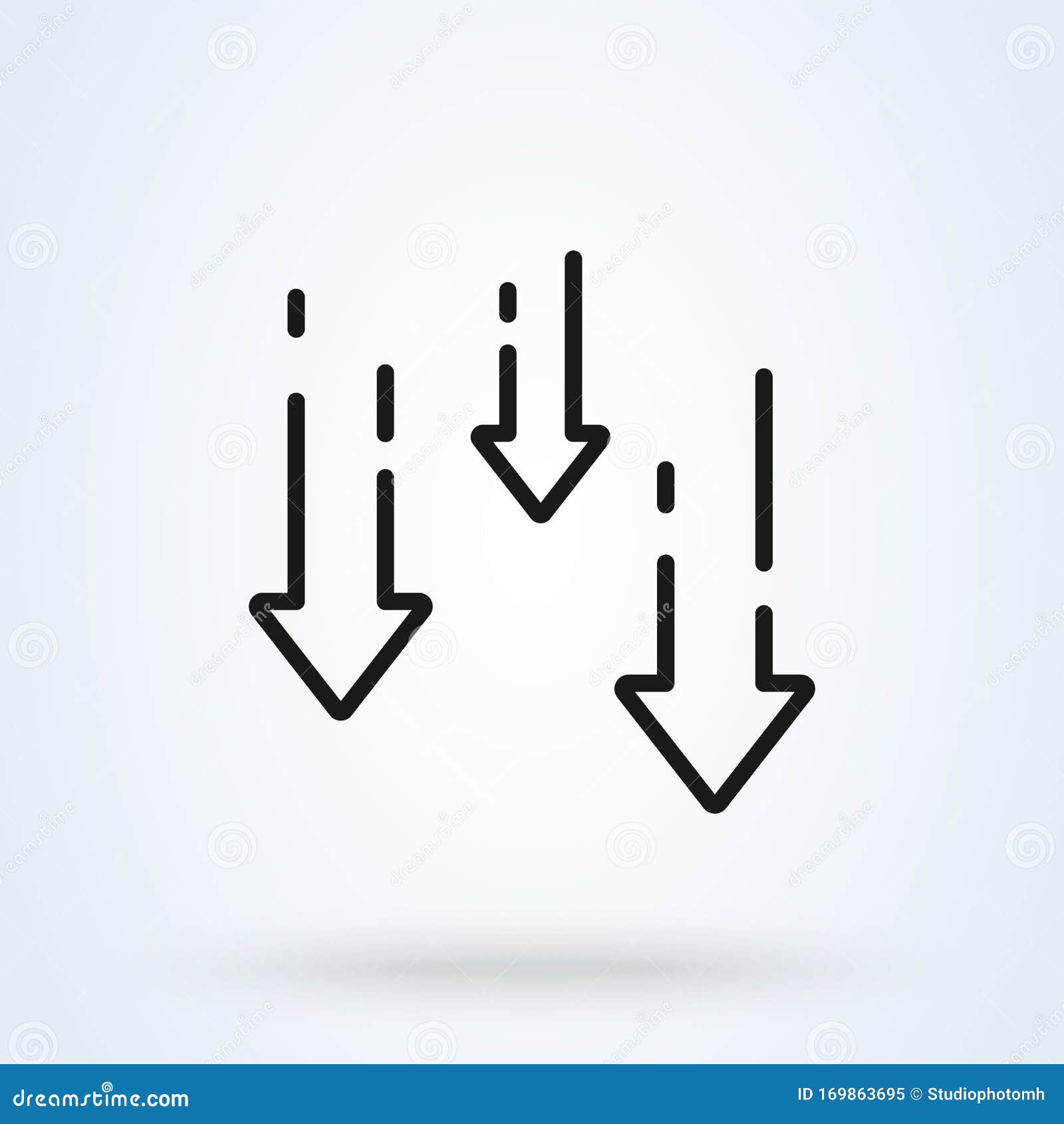 Decrease Reduce Arrow Line Icon. Vector Simple Modern Design ... Decrease Reduce Arrow Line Icon. Vector Simple Modern Design ...