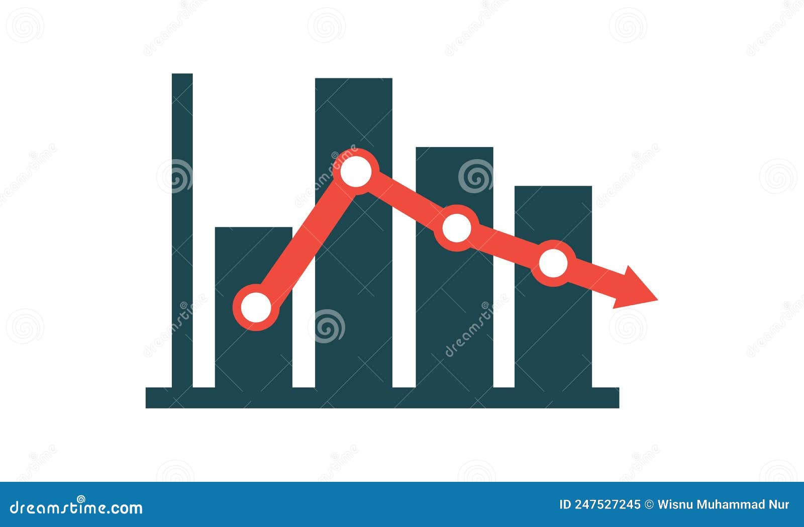 Decrease Statistic Illustration Vector Design Stock Vector ...
