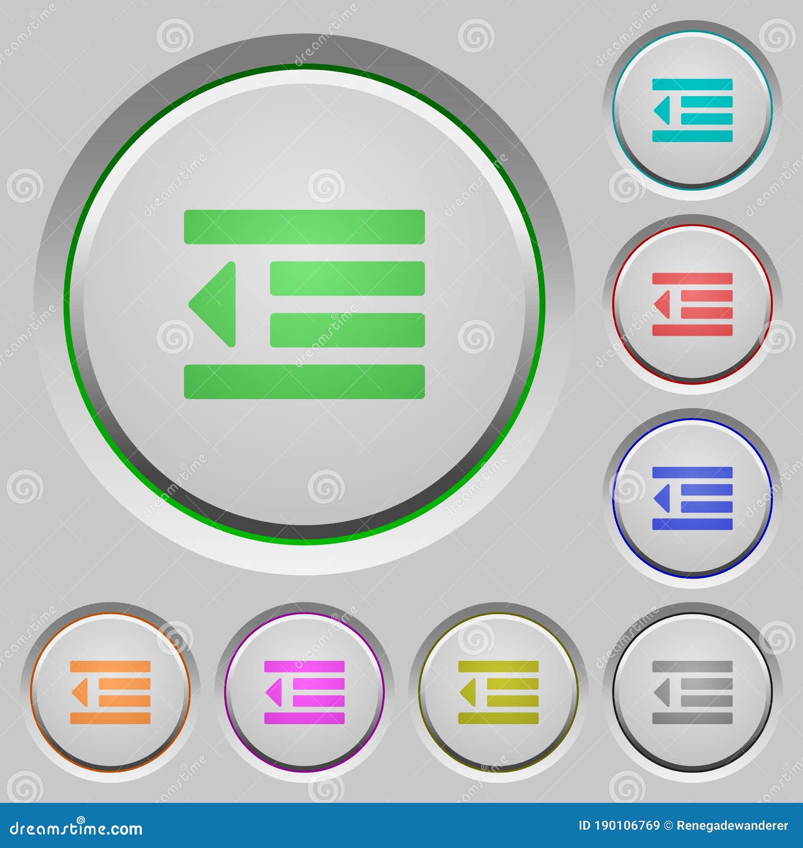 Decrease Text Indentation Icon In Glass Sphere Buttons Vector ...