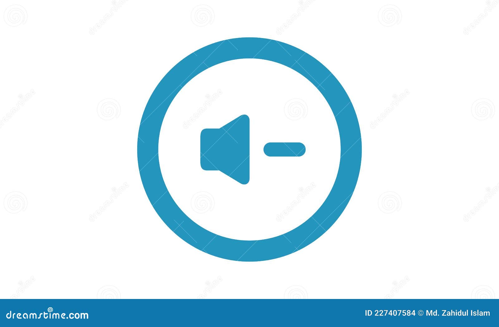 Decrease Volume Symbol Flat Style Vector Illustration. Stock Vector - Illustration of minus ...