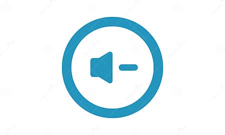 Decrease Volume Symbol Flat Style Vector Illustration. Stock Vector - Illustration of minus ...