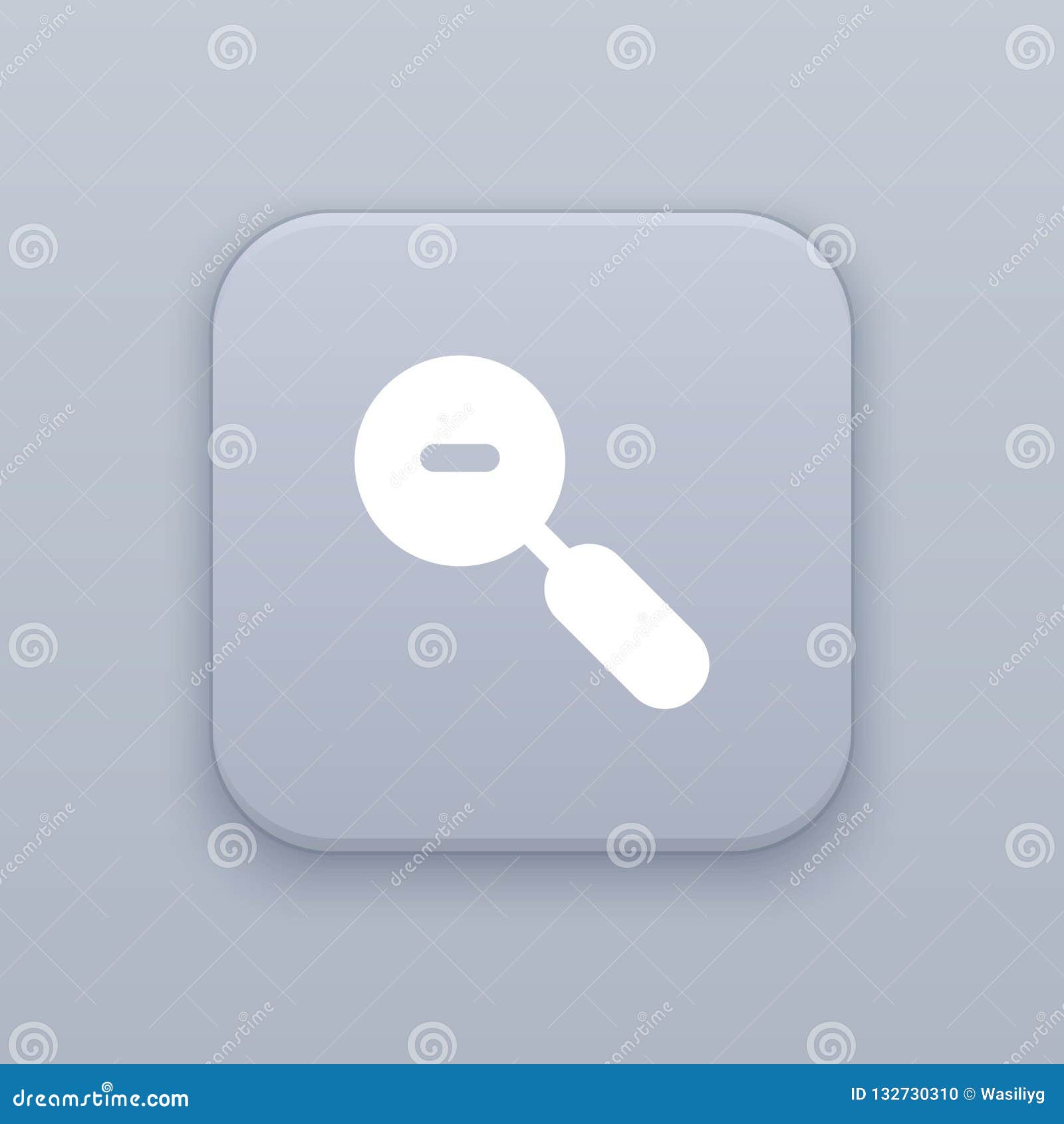 Decrease, Zoom in Out, Gray Vector Button with White Icon Stock Vector ...