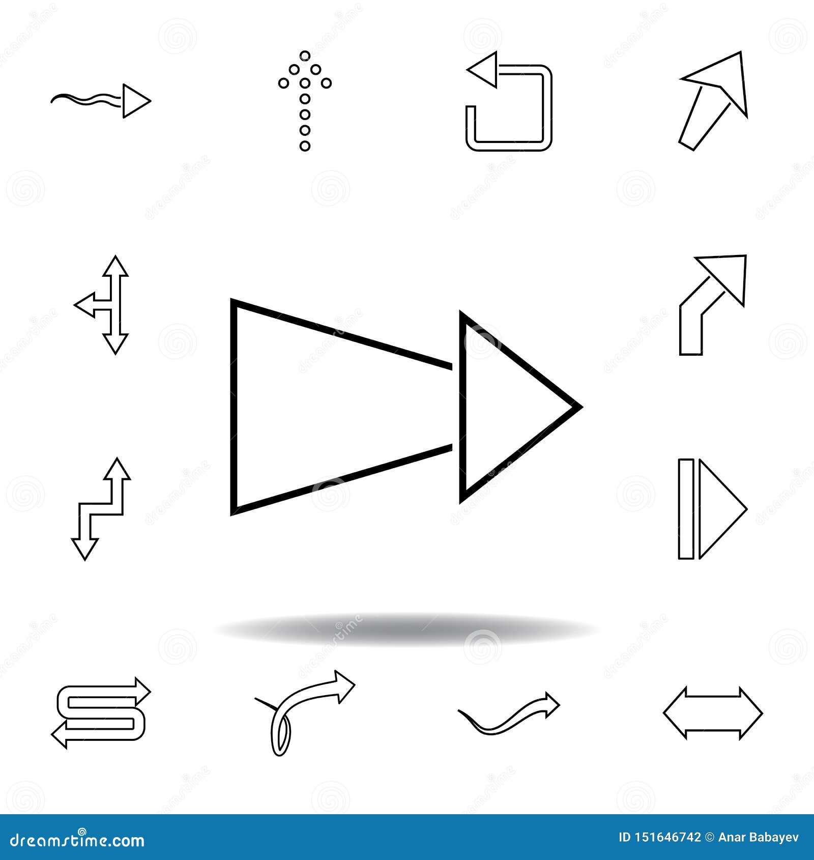 Decreasing Arrow Icon. Thin Line Icons Set for Website Design and ...