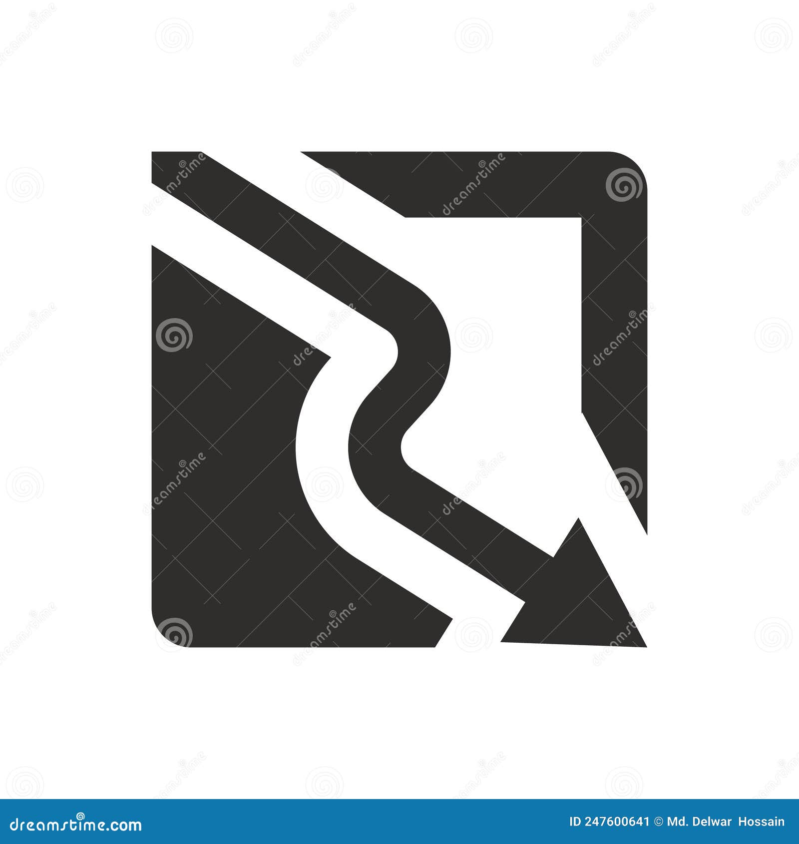 Decreasing Arrow Report Icon Stock Vector - Illustration of decreasing ...