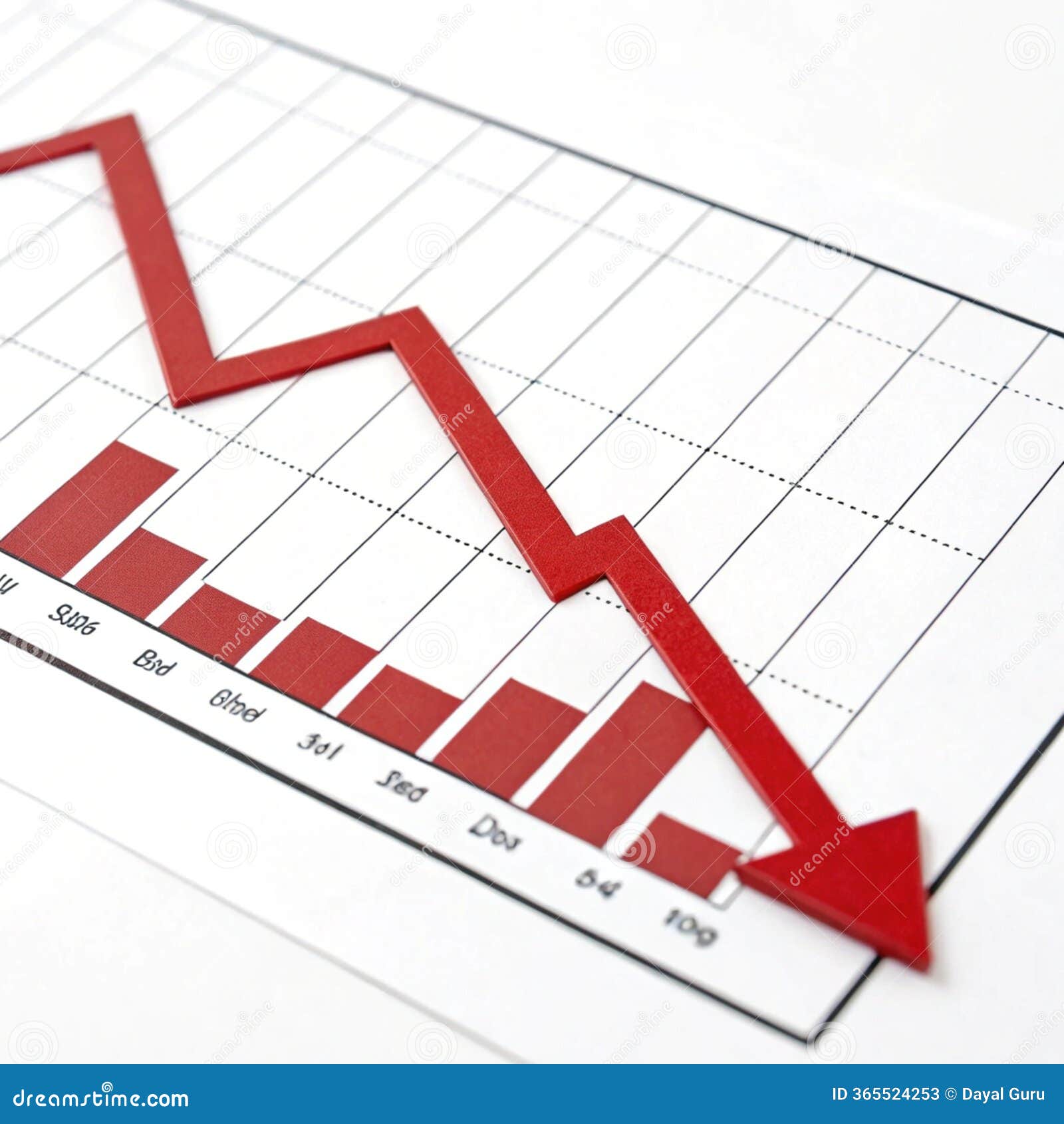 Man With Decreasing Chart. Cartoon Vector | CartoonDealer.com #71479915