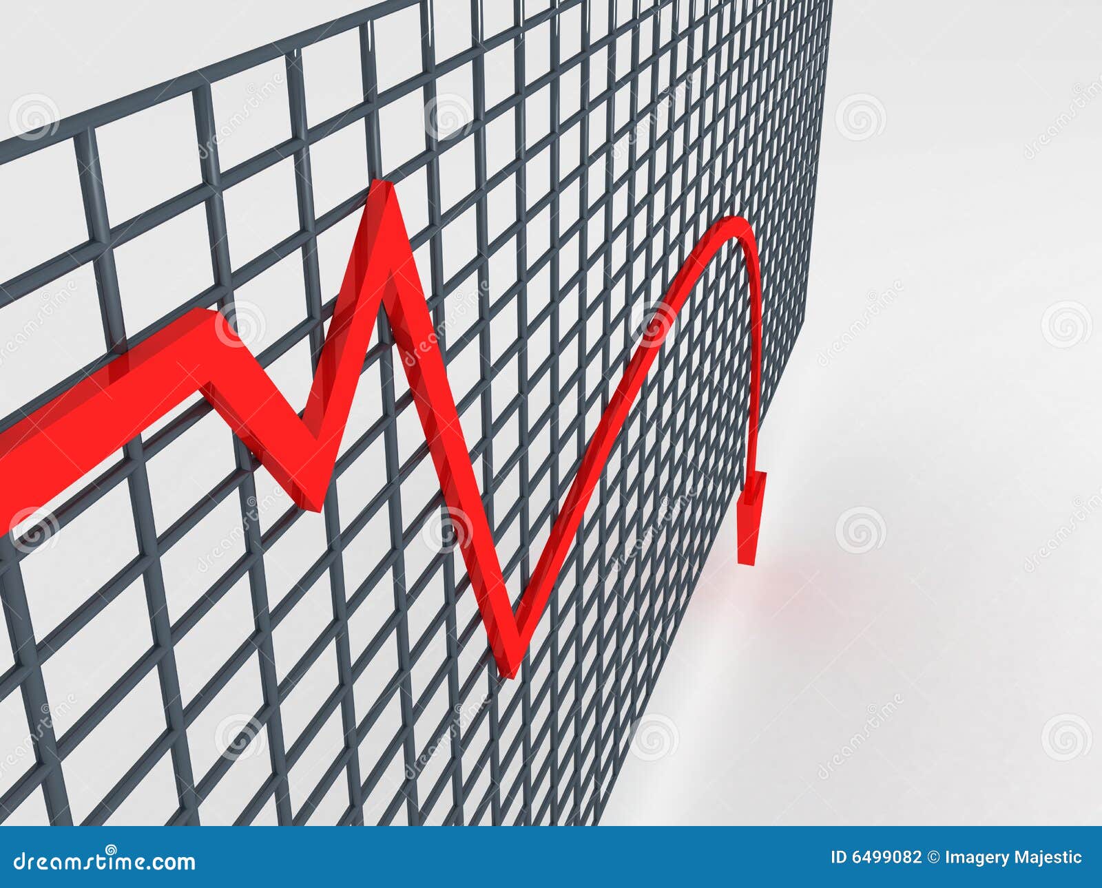 Decreasing graph stock illustration. Illustration of performance - 6499082